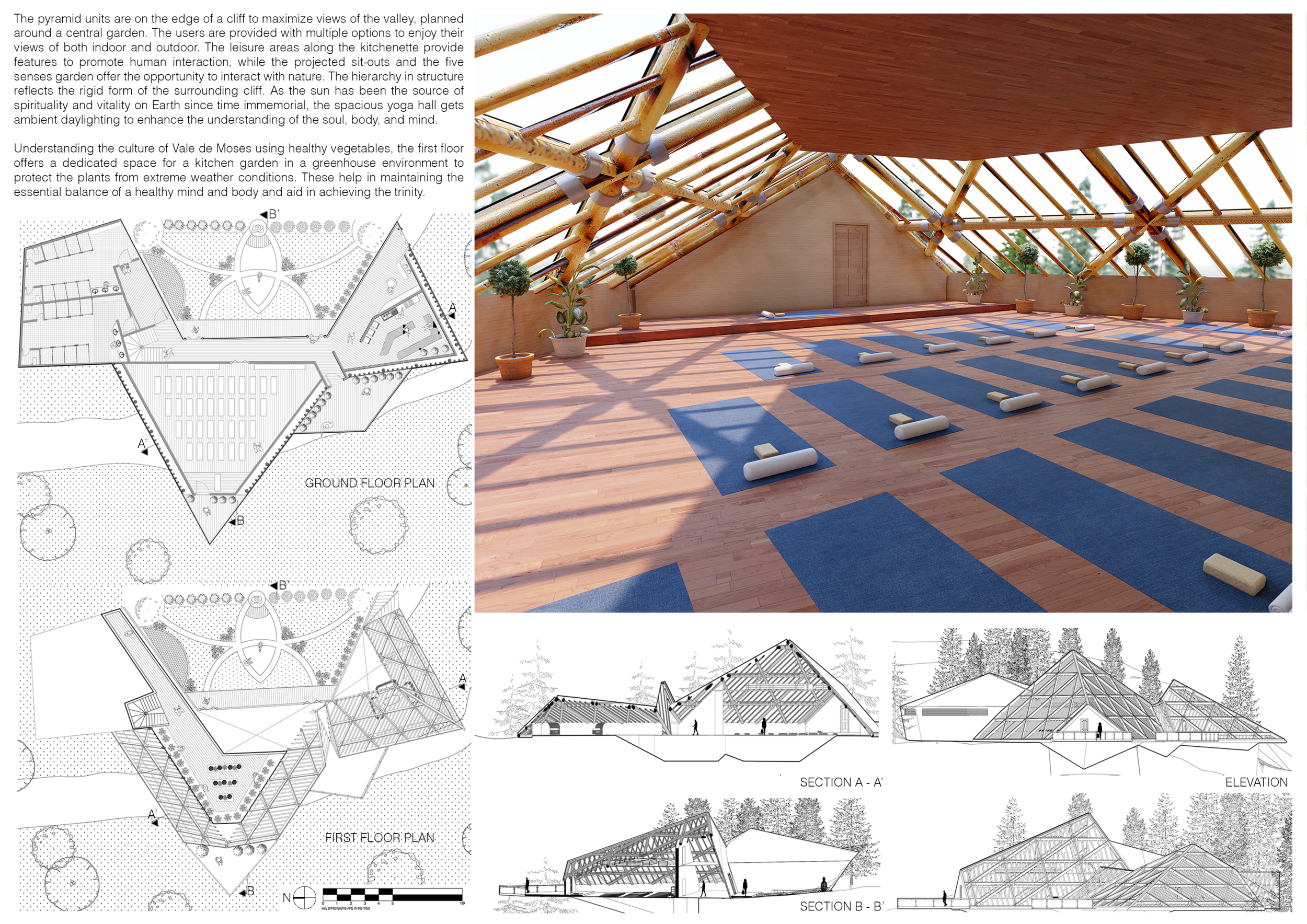 Architecture project // Pyramidal Structure Embracing Cork and Bamboo ...