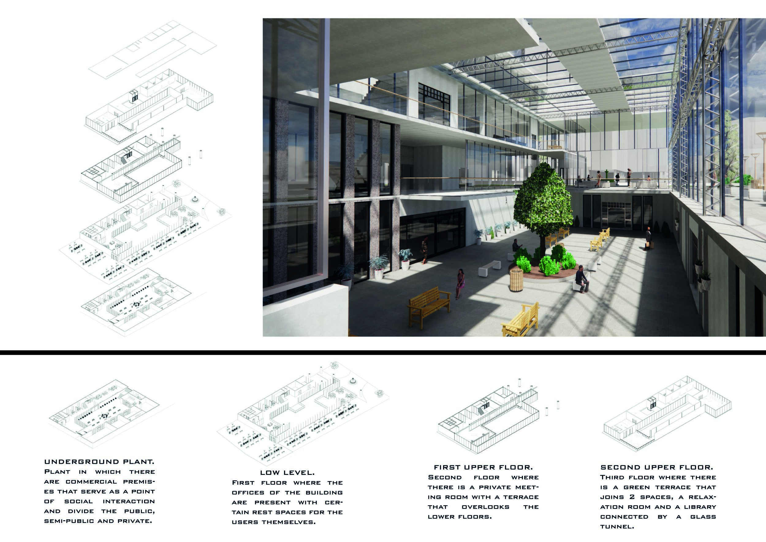 Architecture project // Geometric Spaces with Green Terraces Enhancing ...