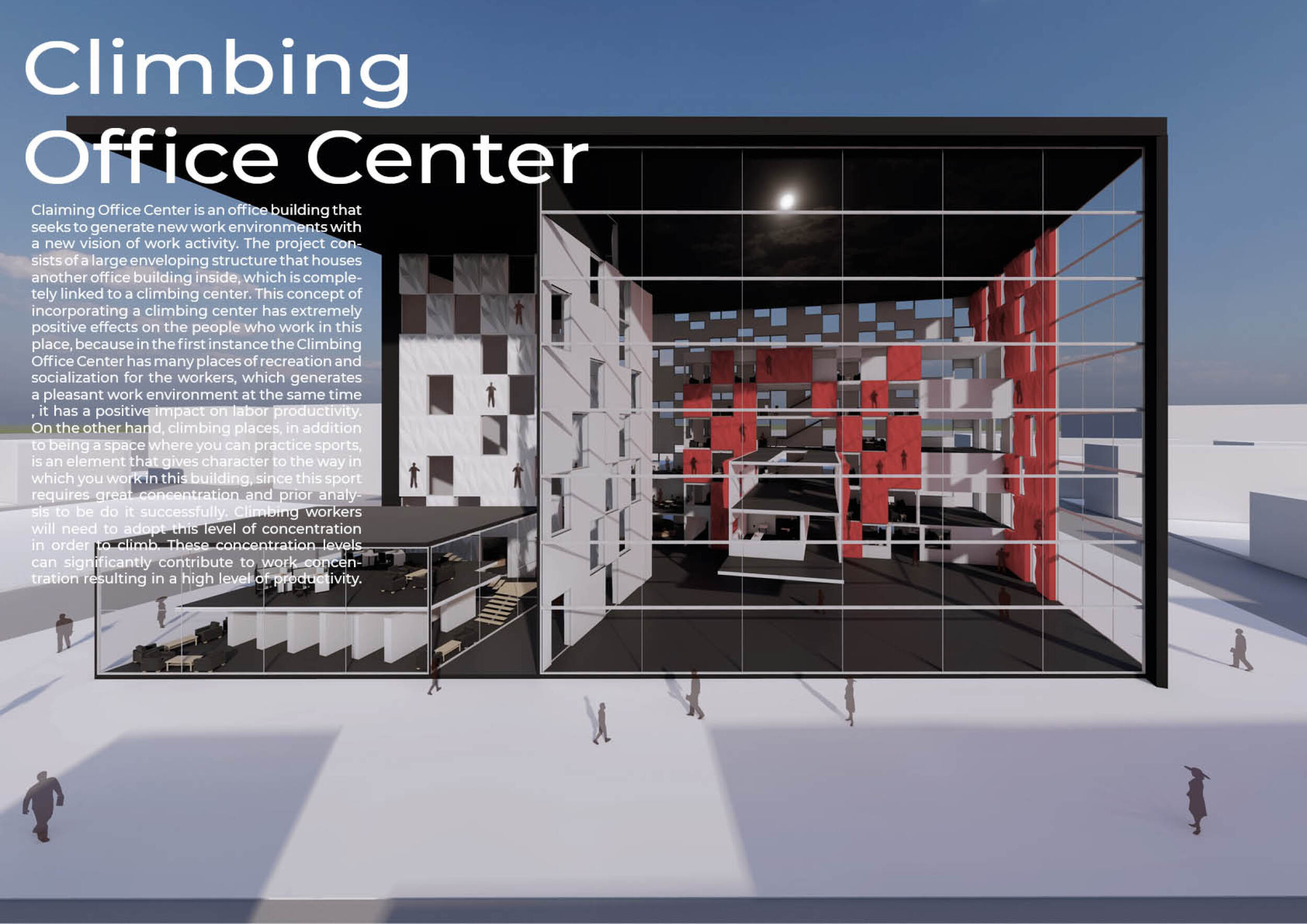 Architecture project // Climbing Center with Dual Circulation and ...