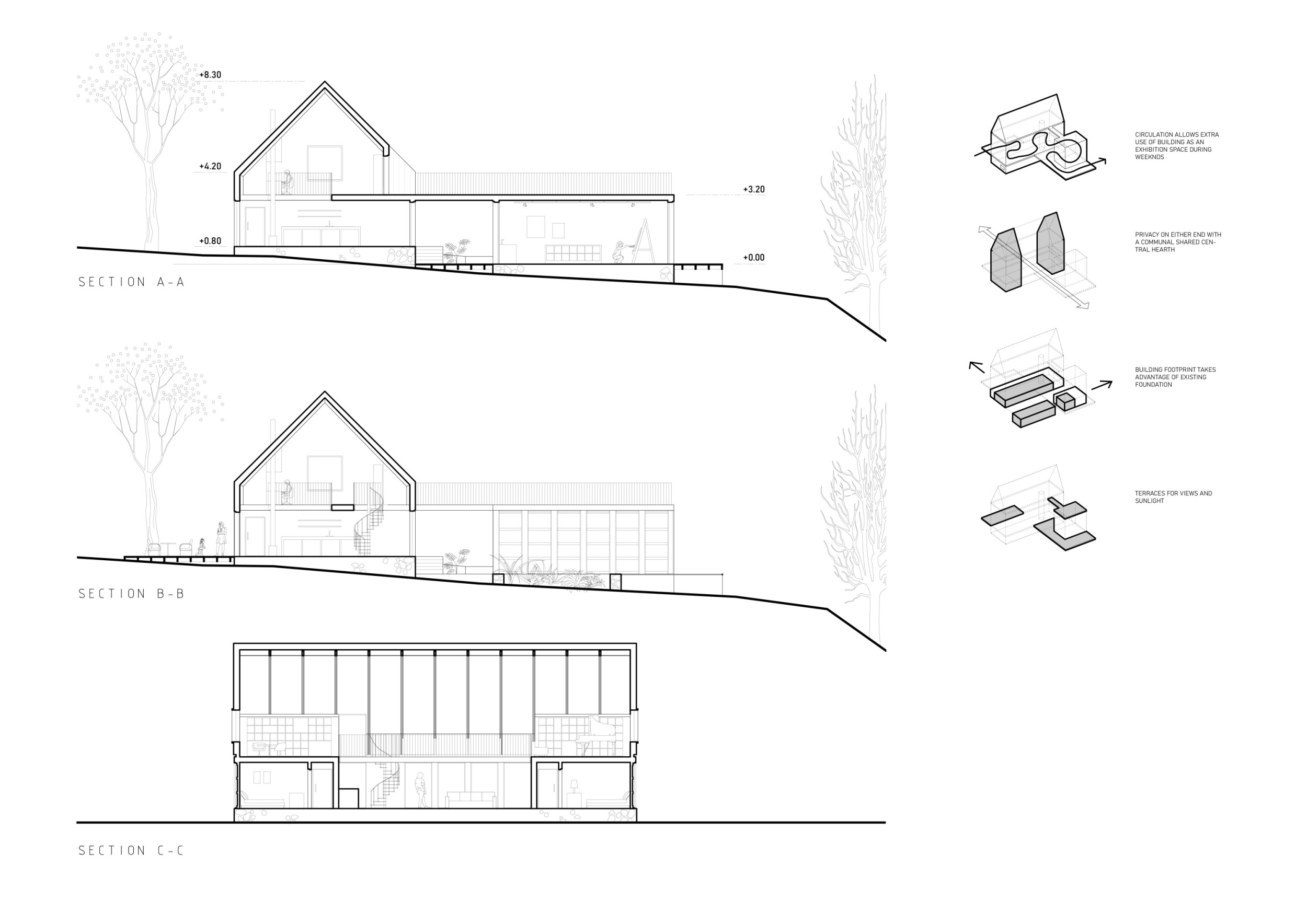 Architecture project // Elevated Plinth Spaces with Glazed Enclosures ...