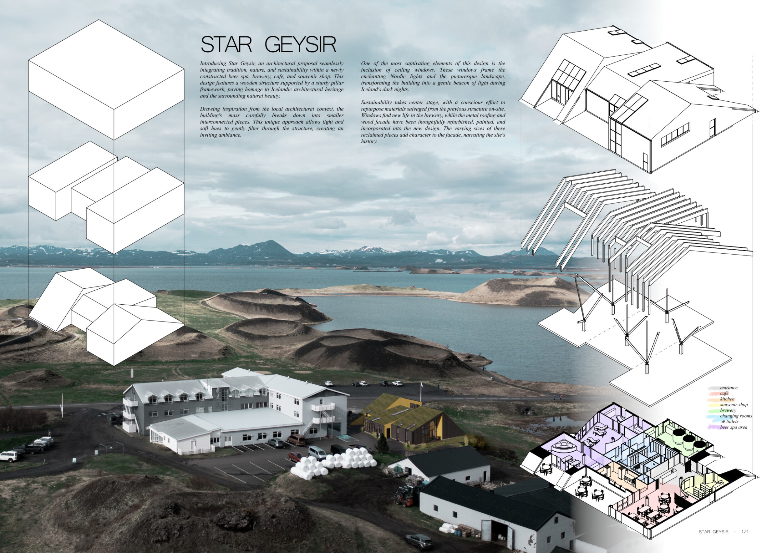 Architecture project // Charred Wood Cladding and Green Roofs ...