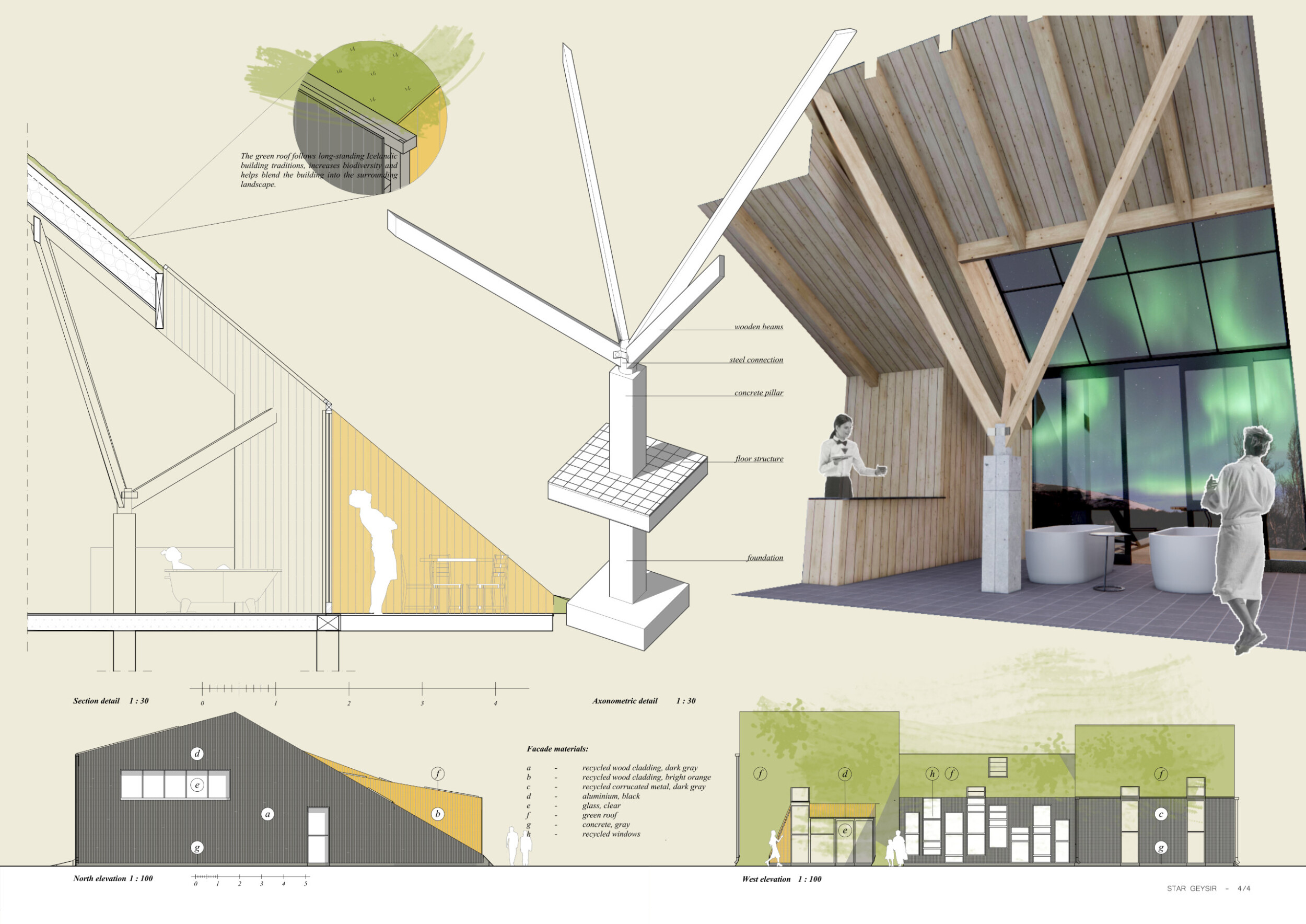 Architecture project // Charred Wood Cladding and Green Roofs ...