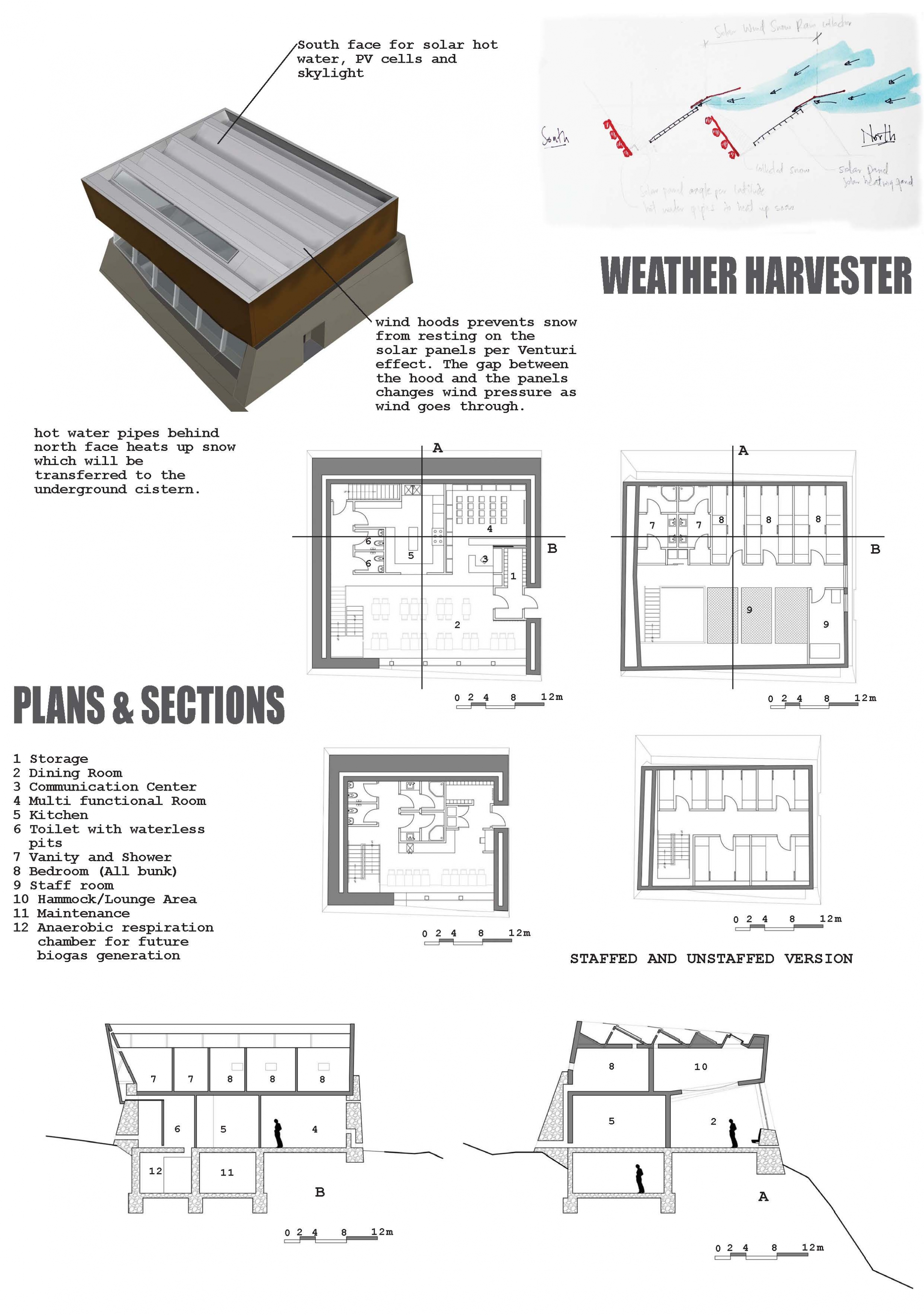 Architecture project // Weather Harvesting Hut Crafted with Cross ...