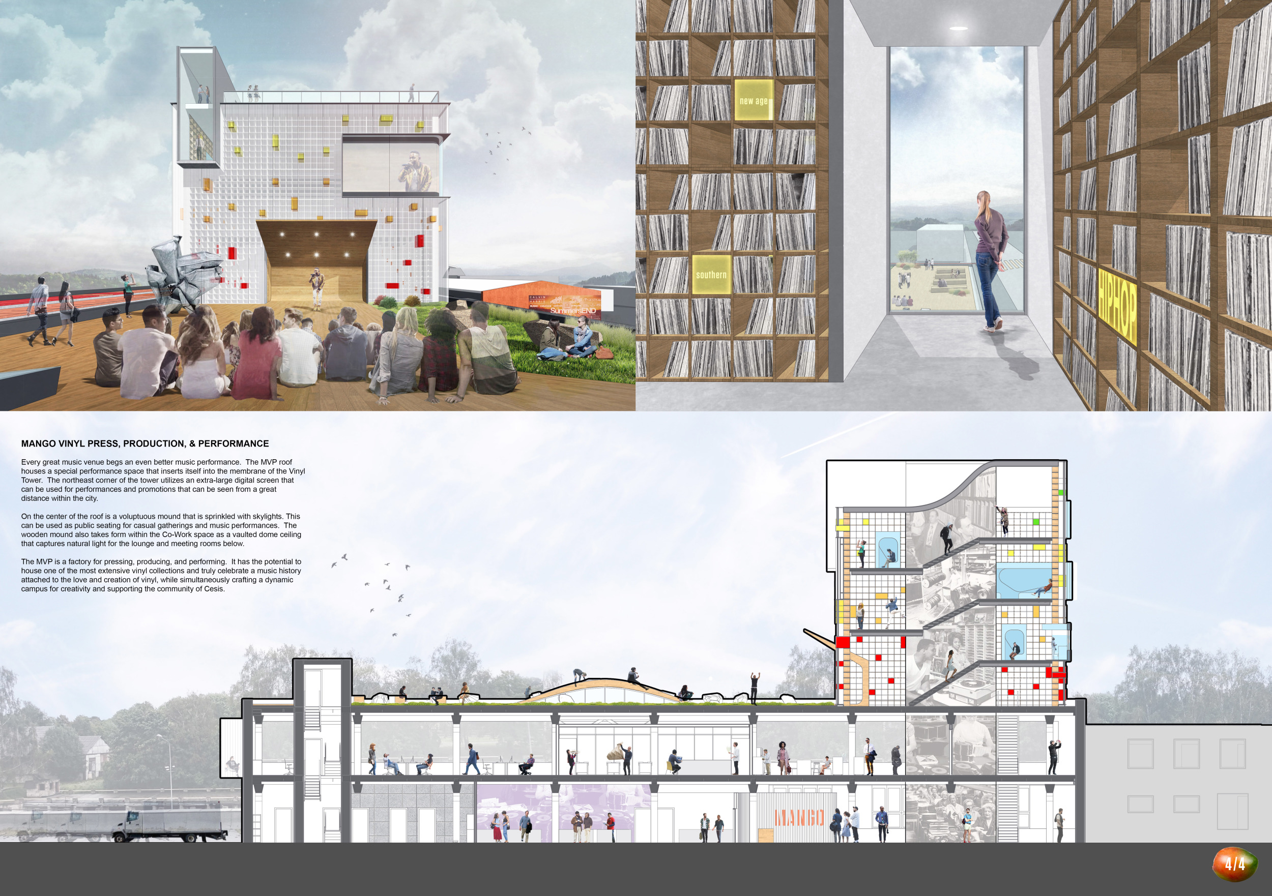 Architecture project // Rooftop Performance Venue Featuring Acoustic ...