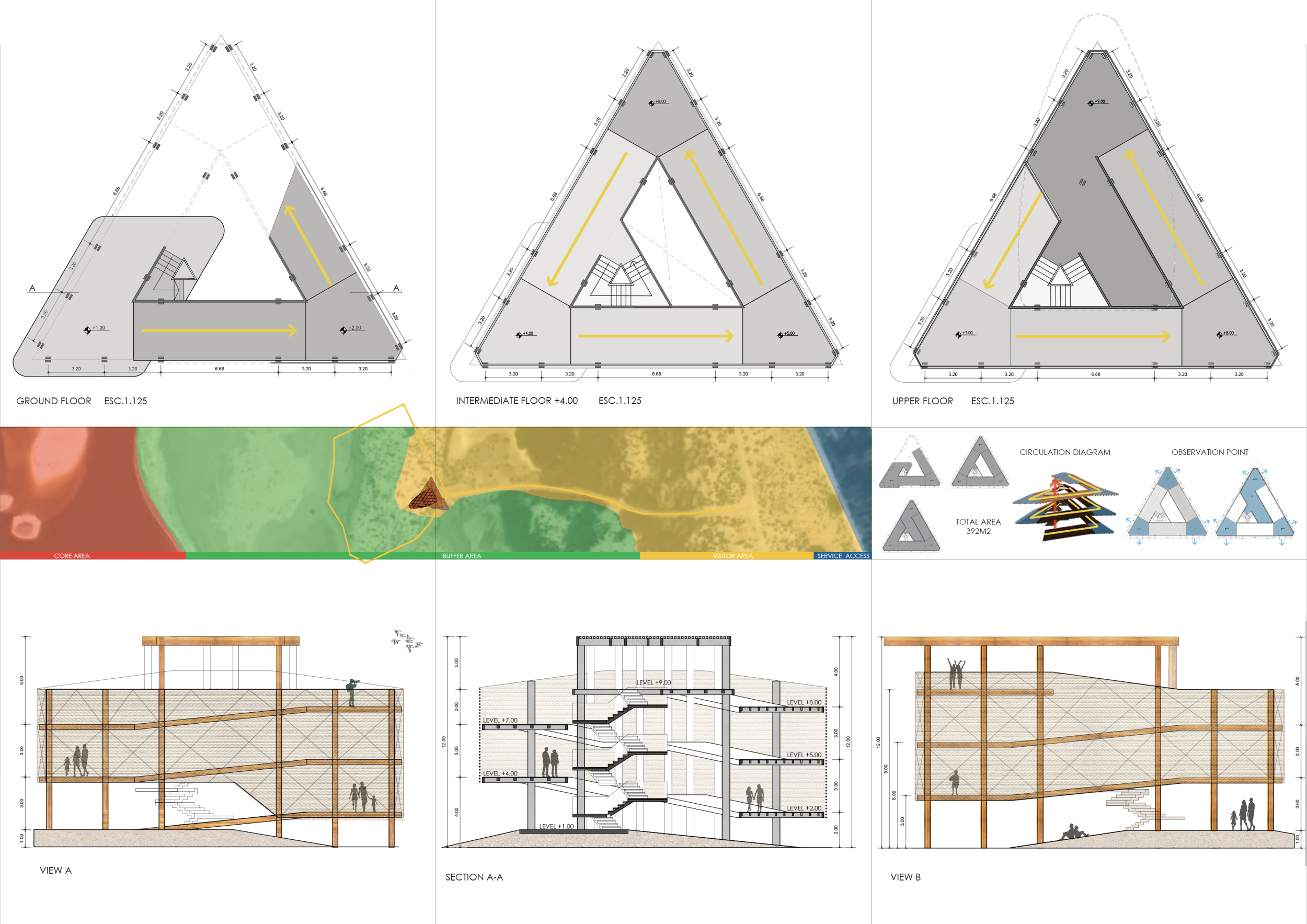 Architecture project // Timber Platforms Suspended in a Natural ...