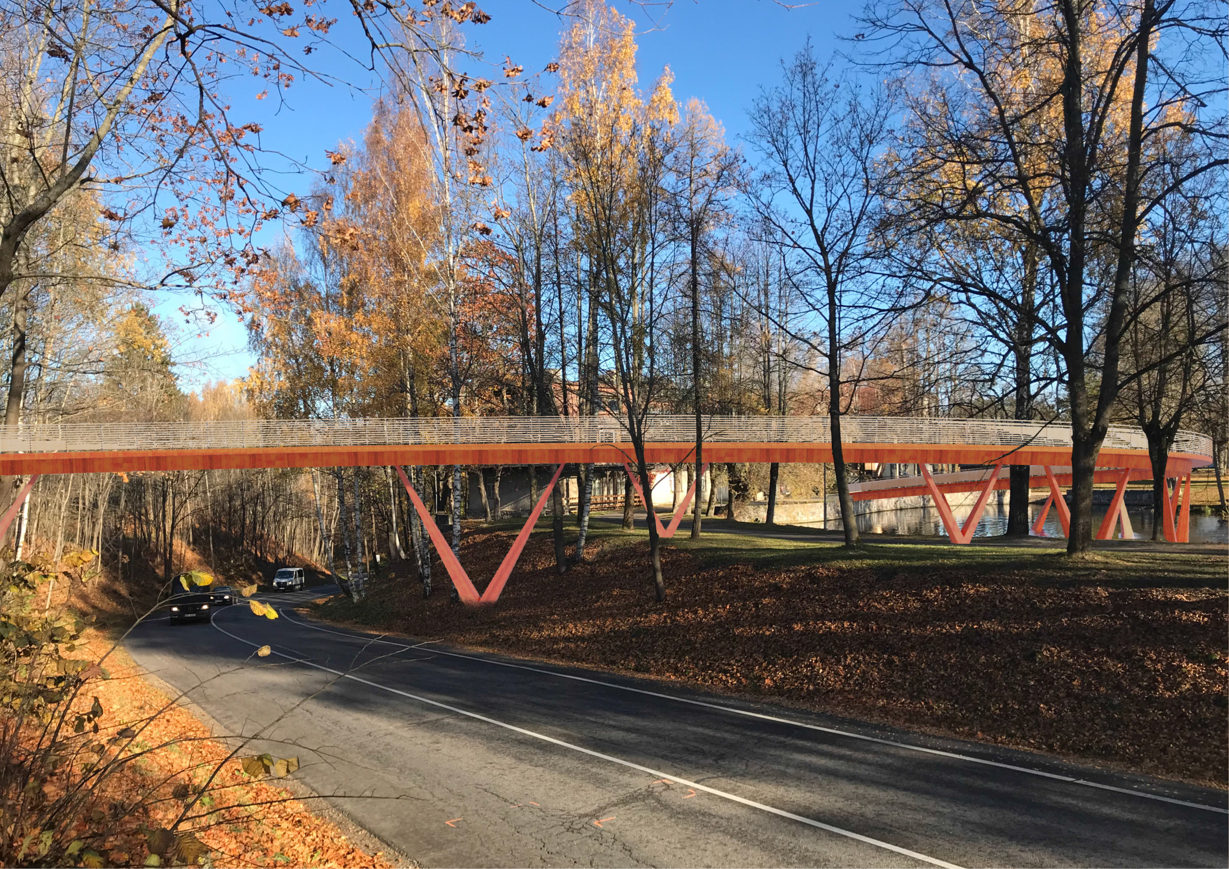 Architecture project // Elevated Walkway Constructed with COR-TEN Steel ...