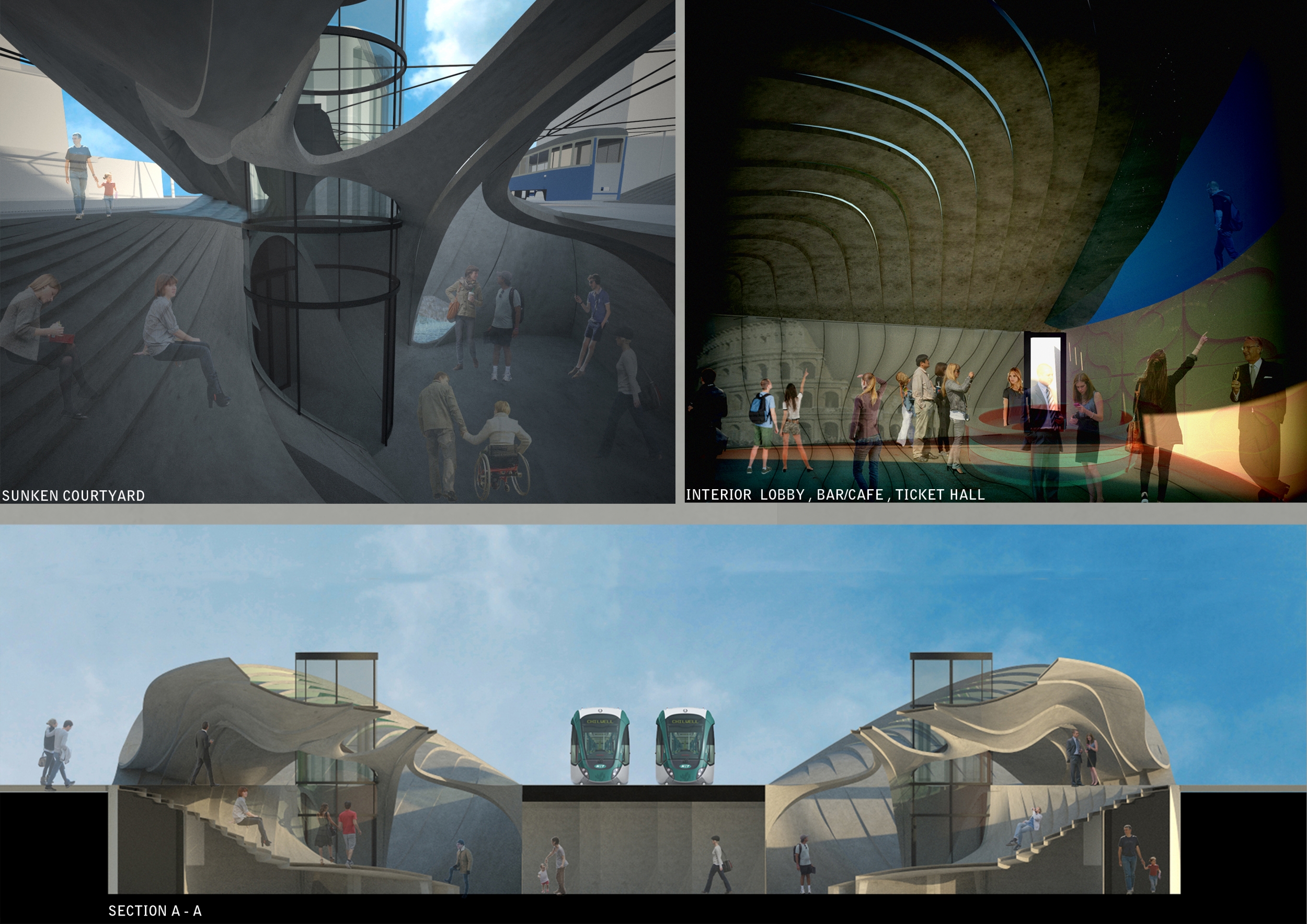 Architecture project // Quadrilateral Design with Reinforced Concrete ...