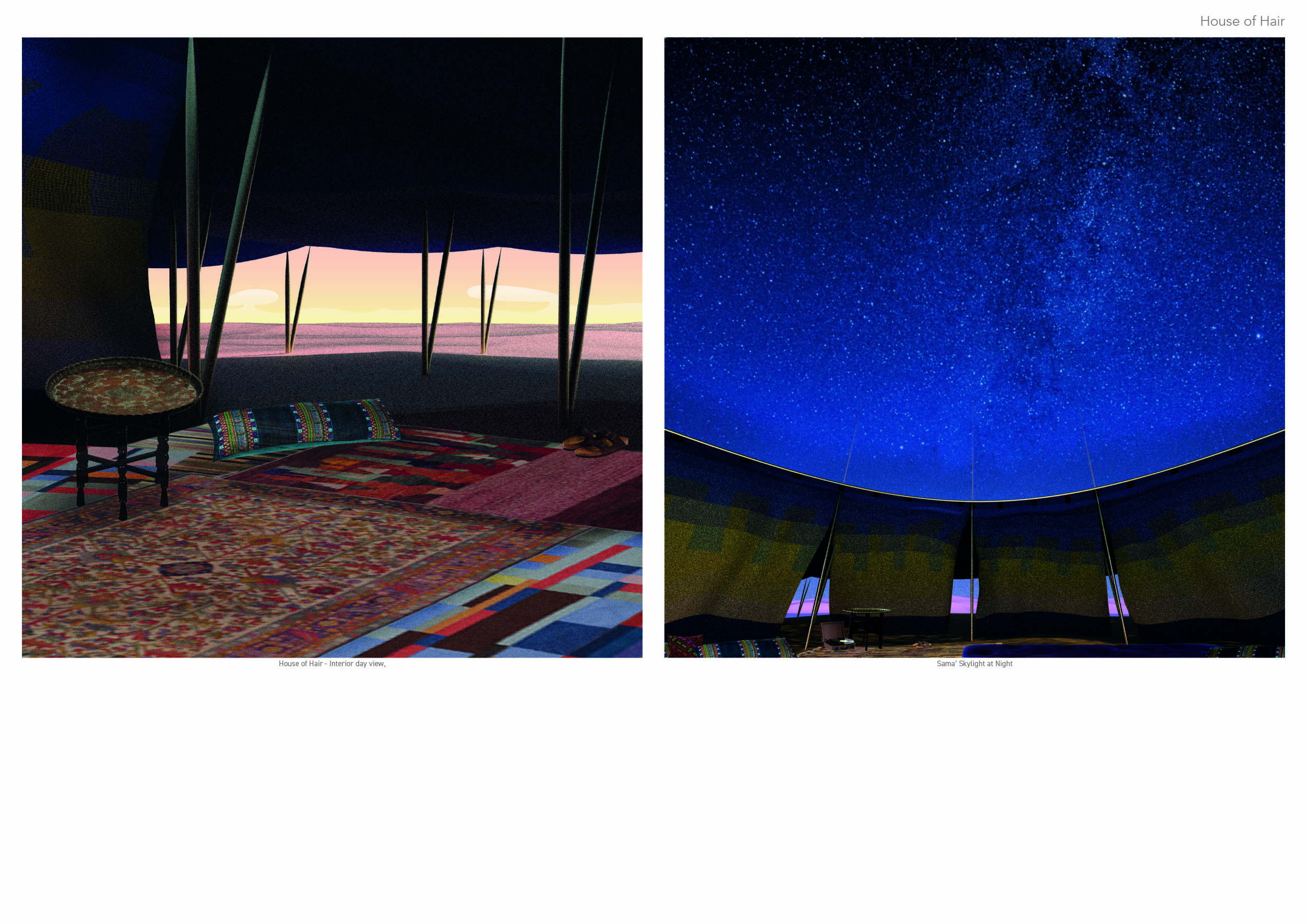 Architecture project // Photovoltaic Goat Hair Tents in Desert Resilience