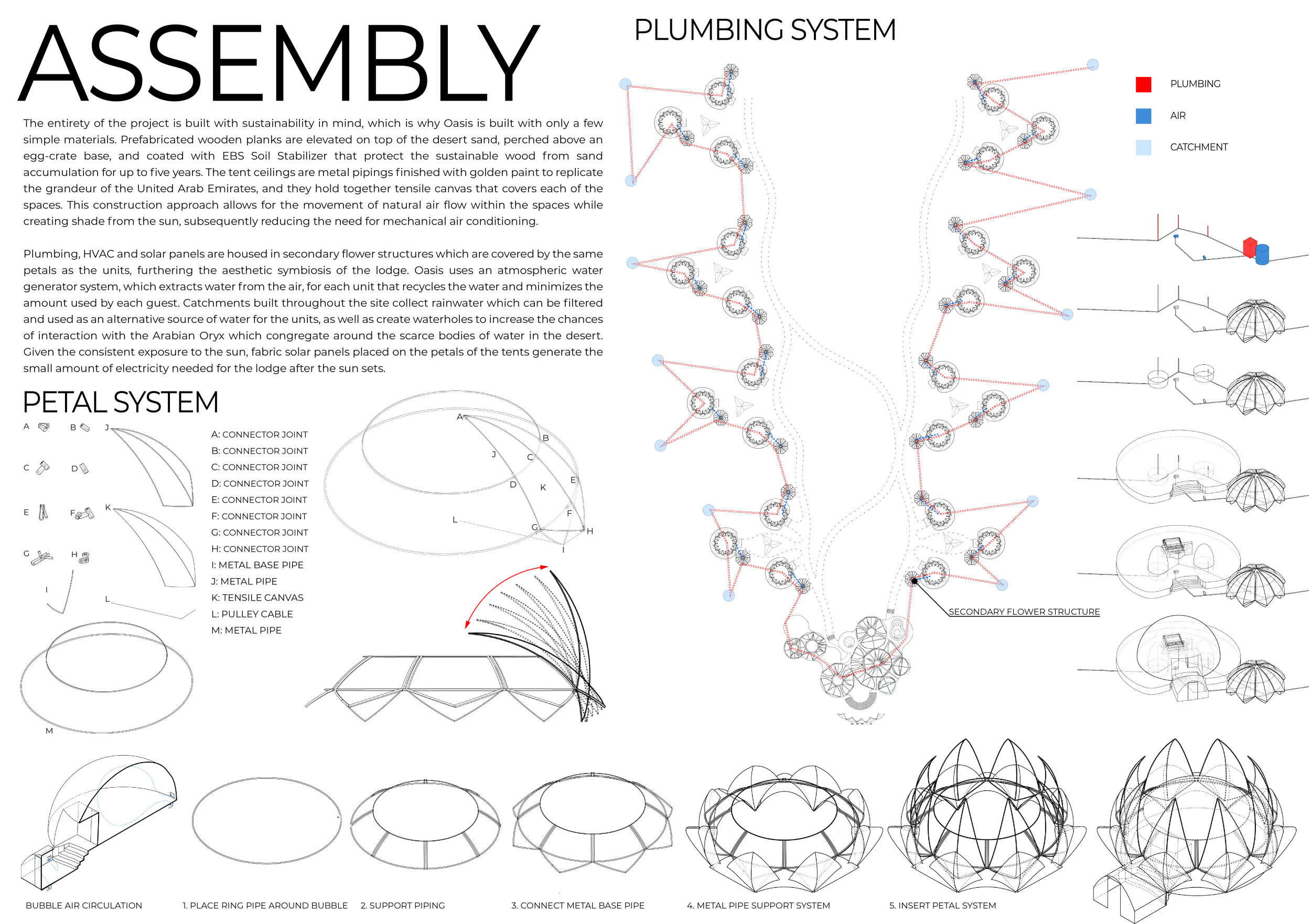 Architecture project // Petal-Shaped PVC Tents in a Sustainable Desert ...
