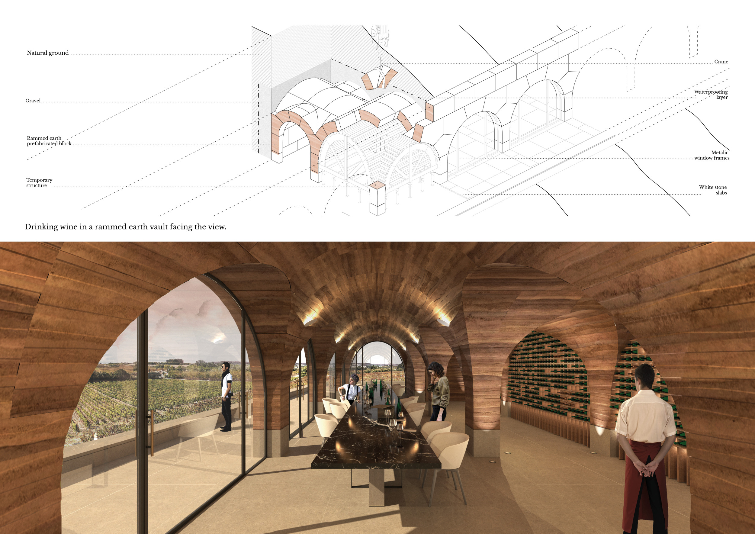 Architecture project // Rammed Earth Vault Embracing Natural Views for ...