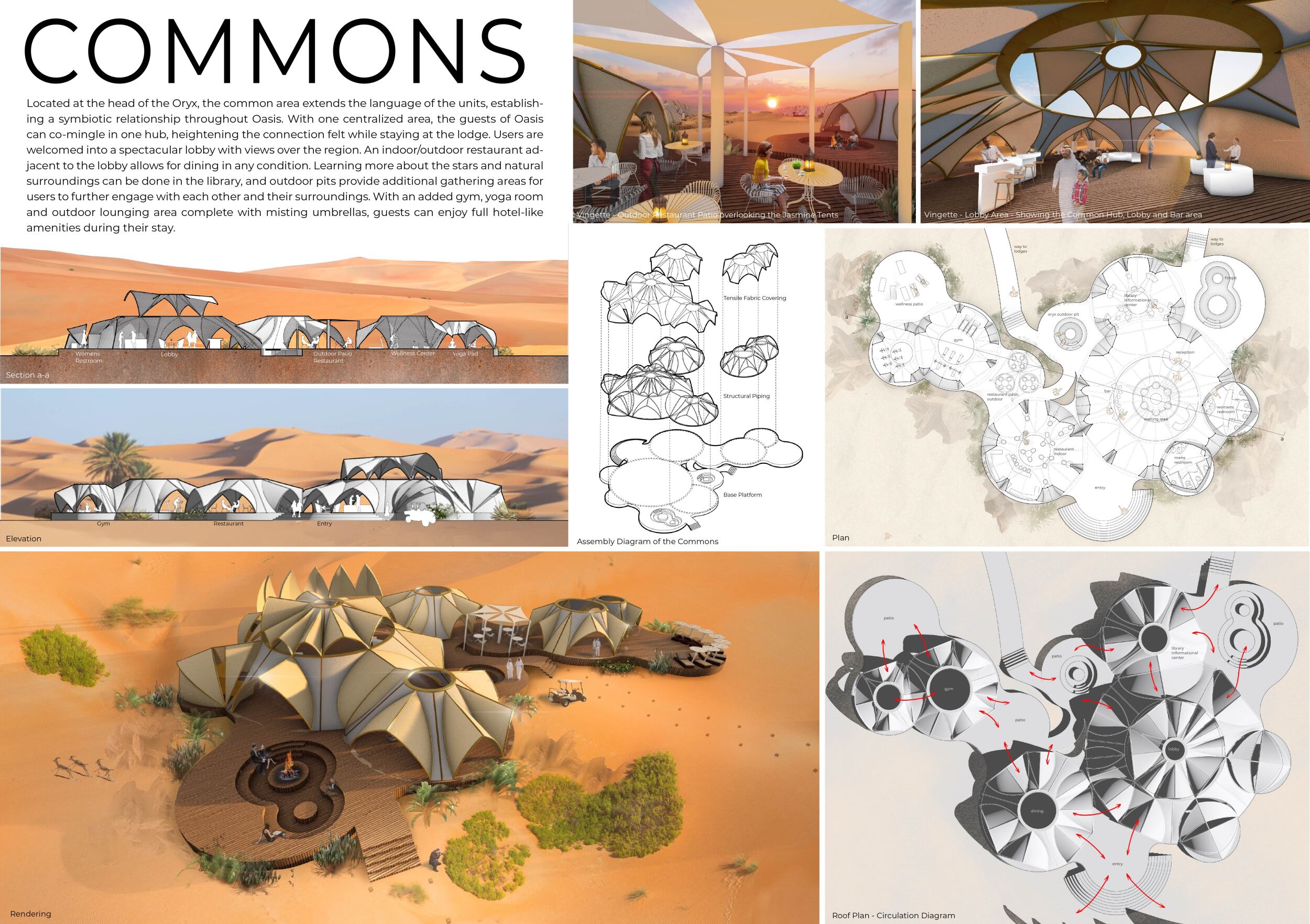 Architecture project // Petal-Shaped PVC Tents in a Sustainable Desert ...