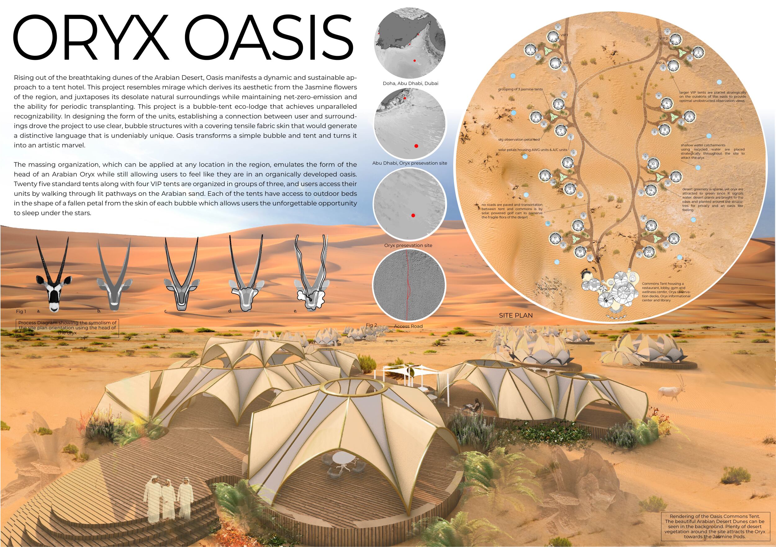 Architecture project // Petal-Shaped PVC Tents in a Sustainable Desert ...