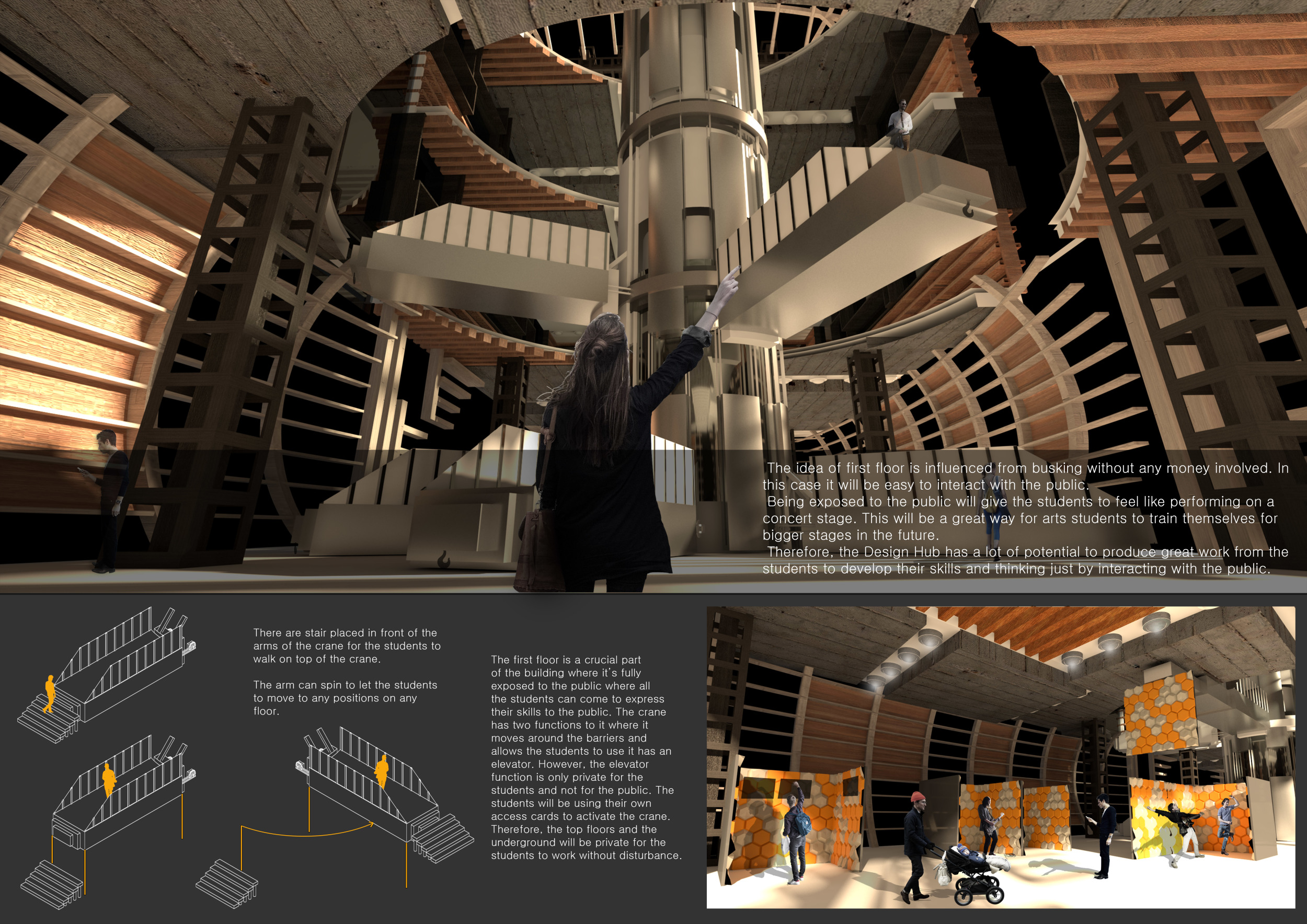 Architecture project // Dynamic Spaces Created with Crane-Aided ...