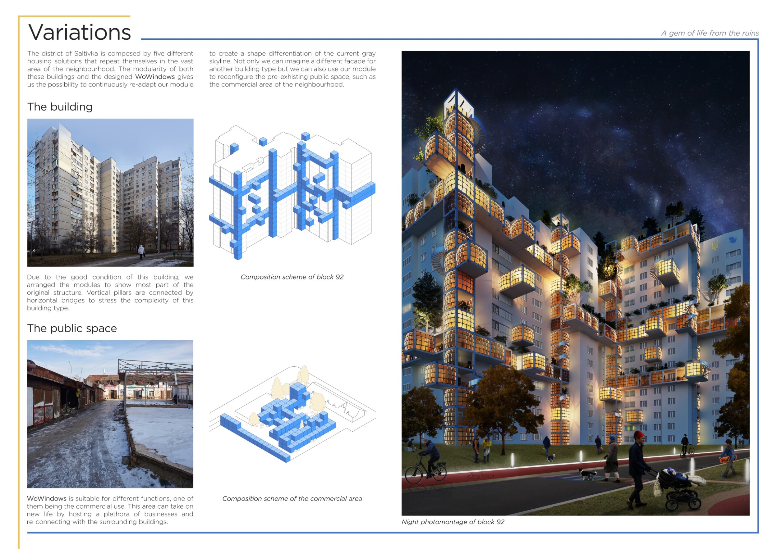 Architecture project // Colorful LED Glass Cubes Transforming Community ...