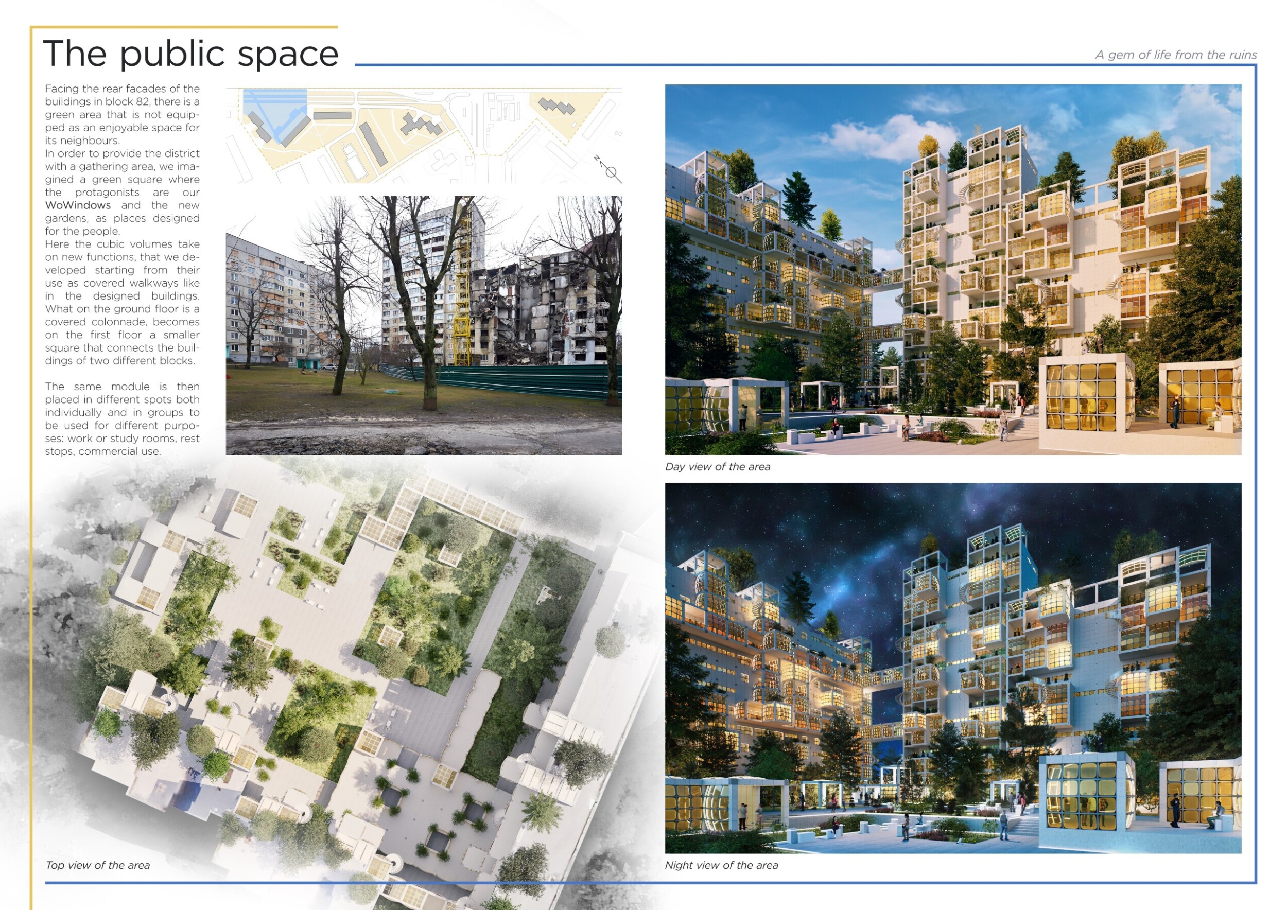 Architecture project // Colorful LED Glass Cubes Transforming Community ...