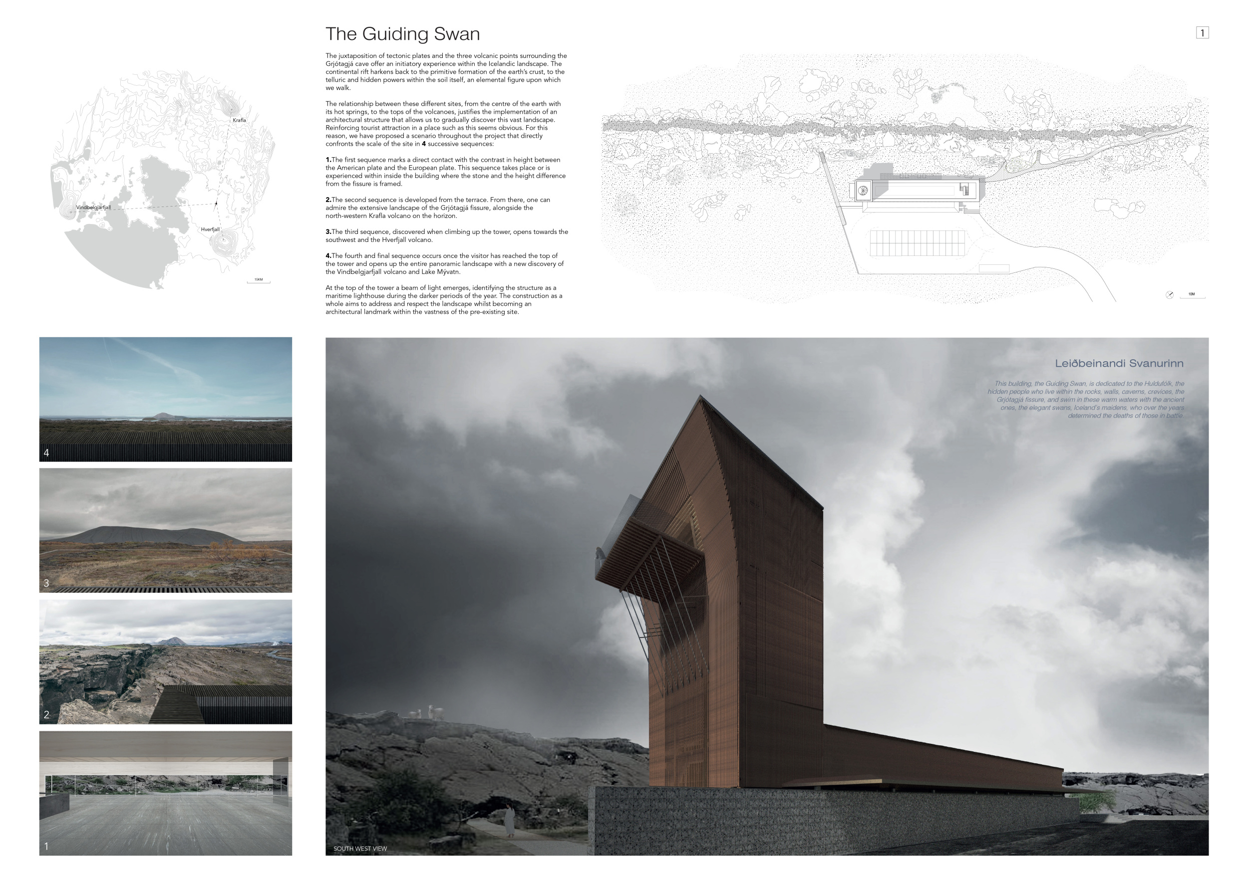 Architecture project // Panoramic Observation Tower Featuring Stone and ...