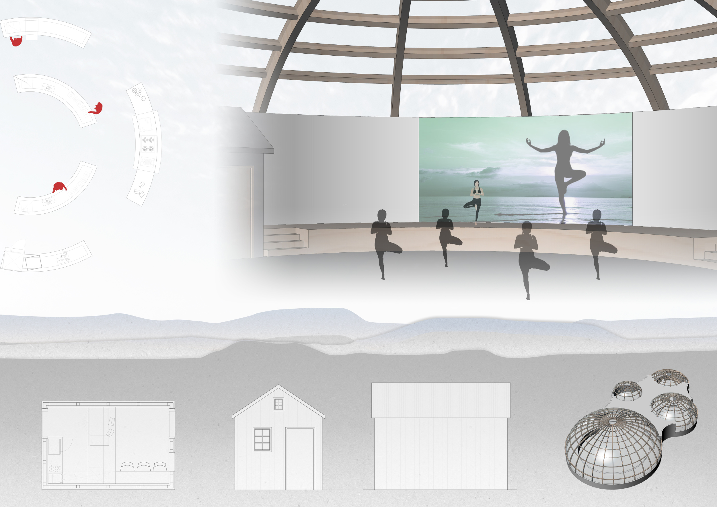 Architecture project // Circular Dome Emphasizing Local Wood Elements ...