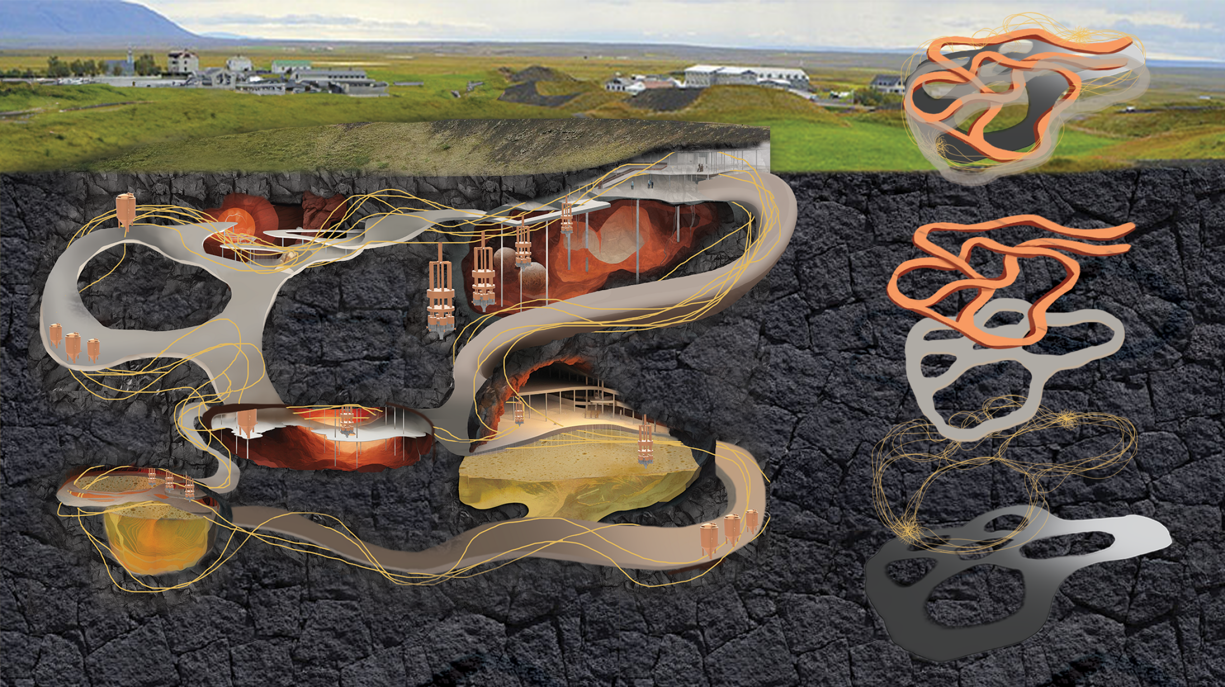 Architecture project // Charred Wooden Shingles and Volcanic Rock ...