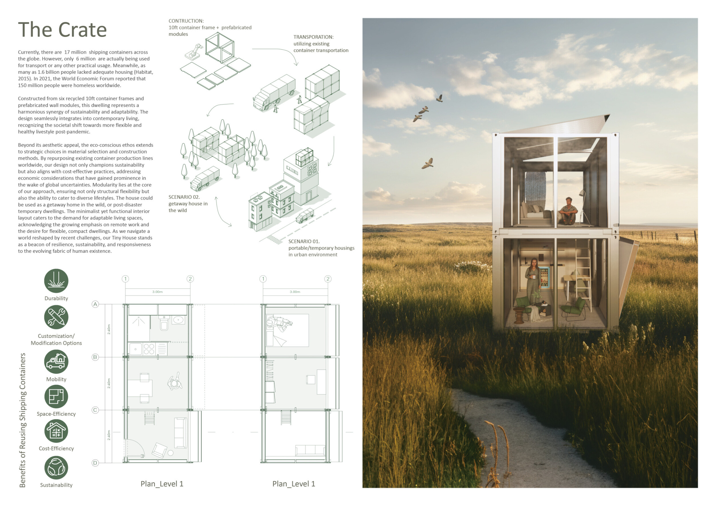 Architecture project // Recycled Shipping Containers Enhanced with ...