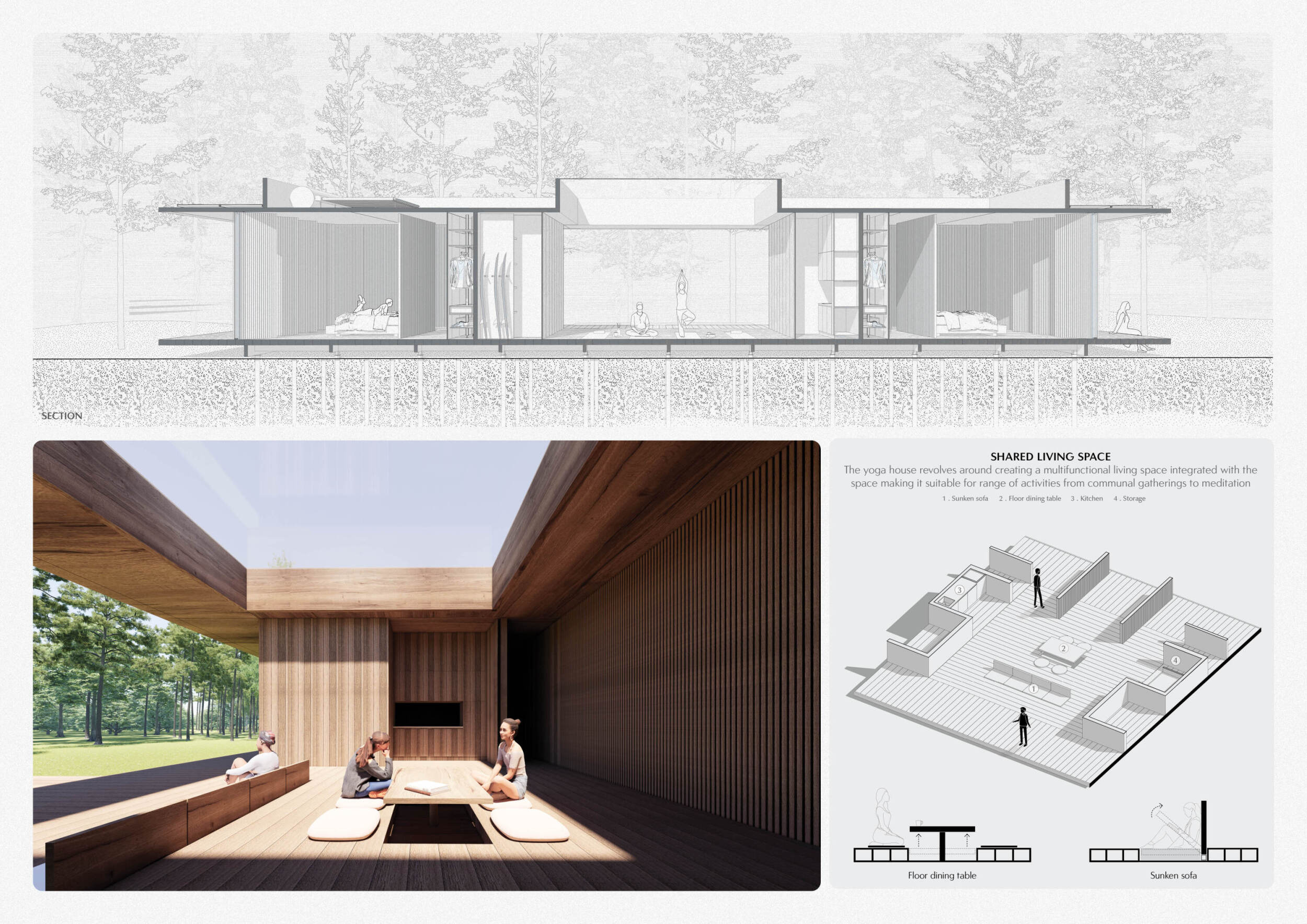 Architecture project // Charred Wooden Shingles and Timber Framework in ...