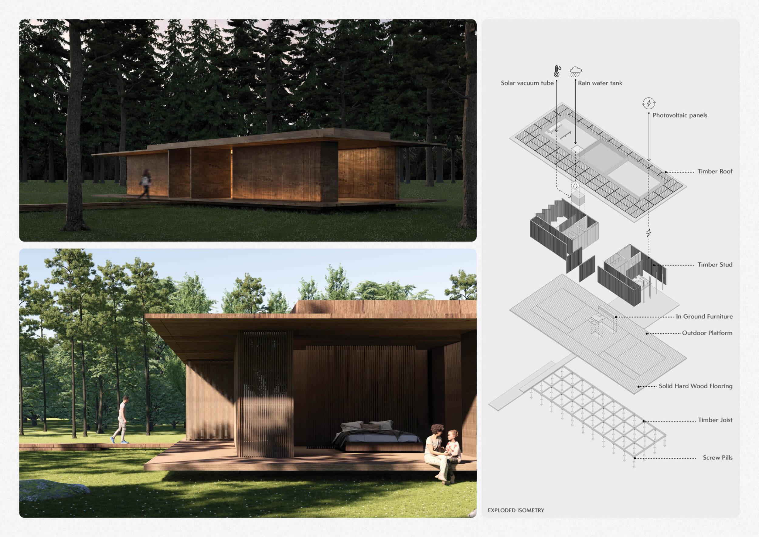 Architecture project // Charred Wooden Shingles and Timber Framework in ...
