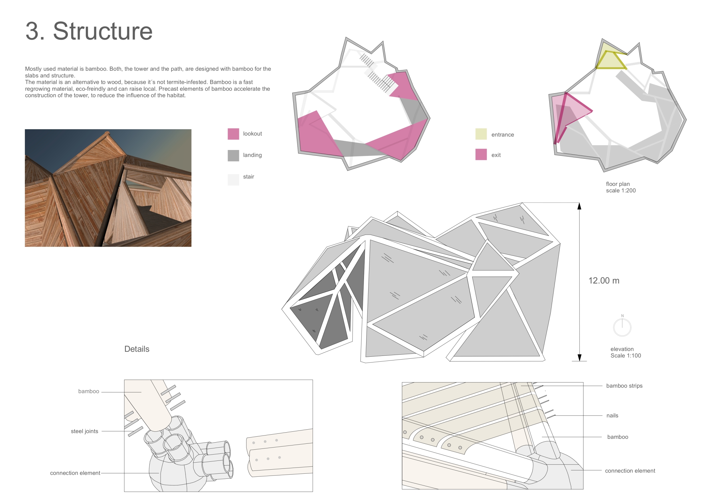 Architecture project // Elevated Bamboo Structure Overlooking Desert ...