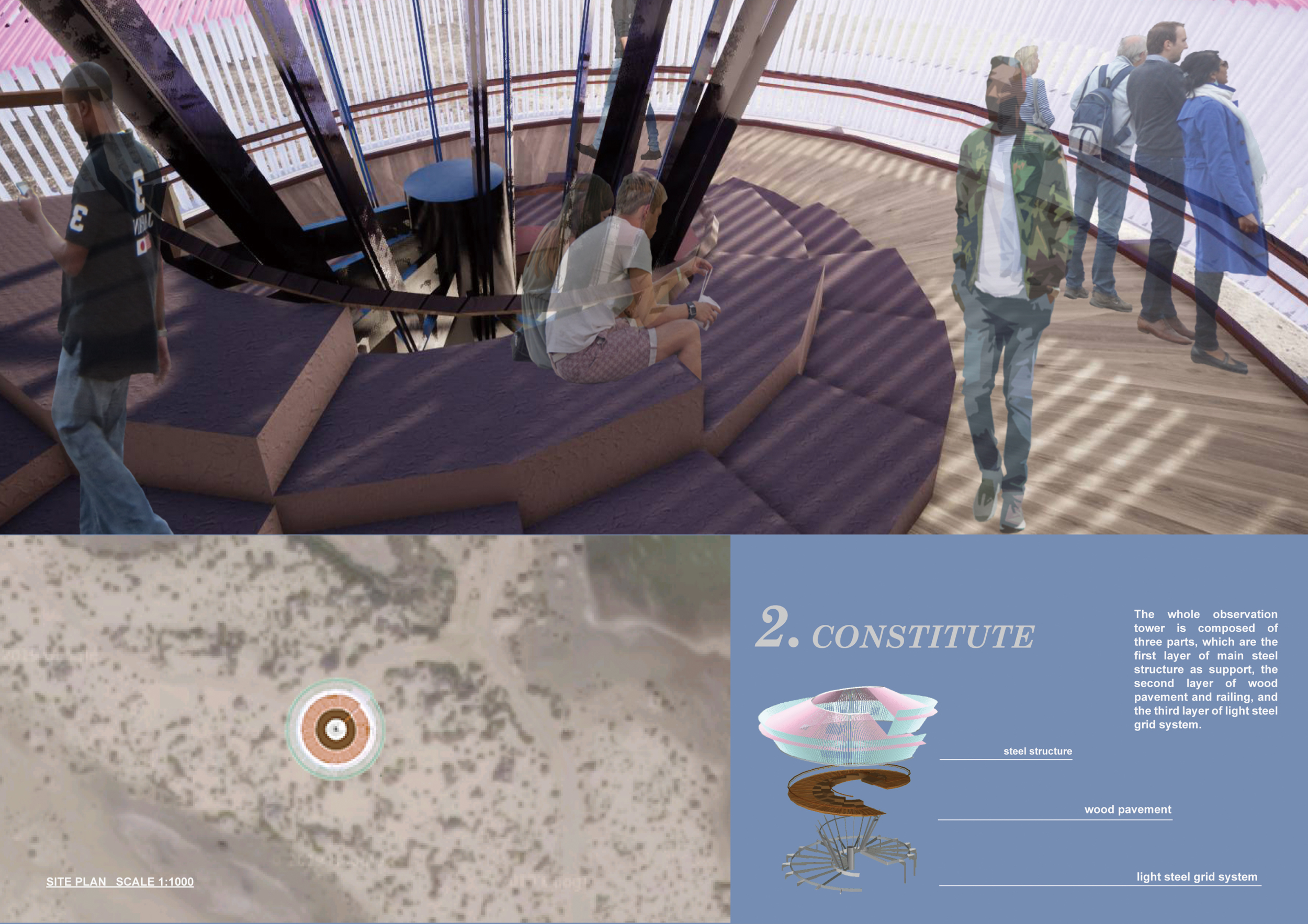 Architecture project // Filtered Light Tower with Cold-Rolled Steel and ...