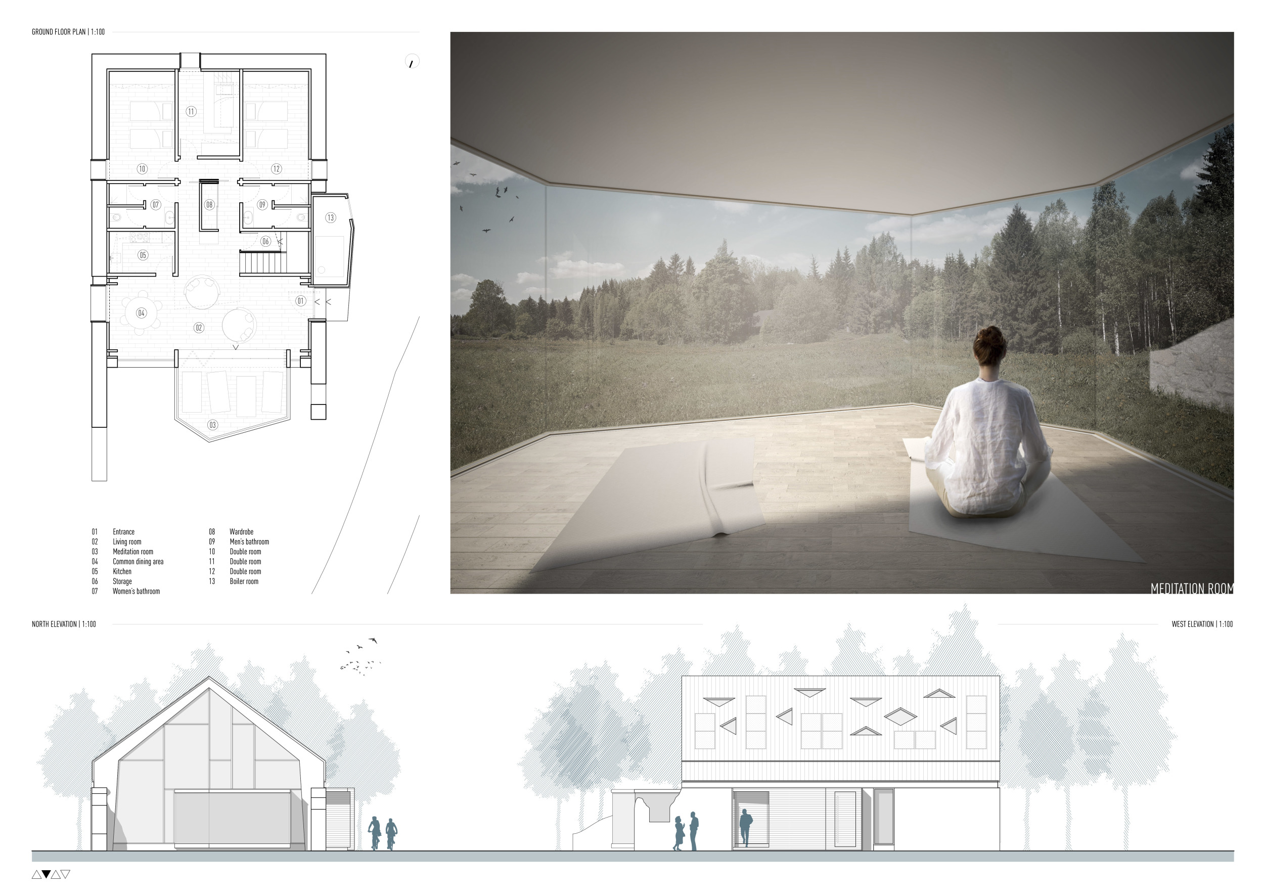 Architecture project // Charred Larch Cladding Meets X-Lam Structure in ...