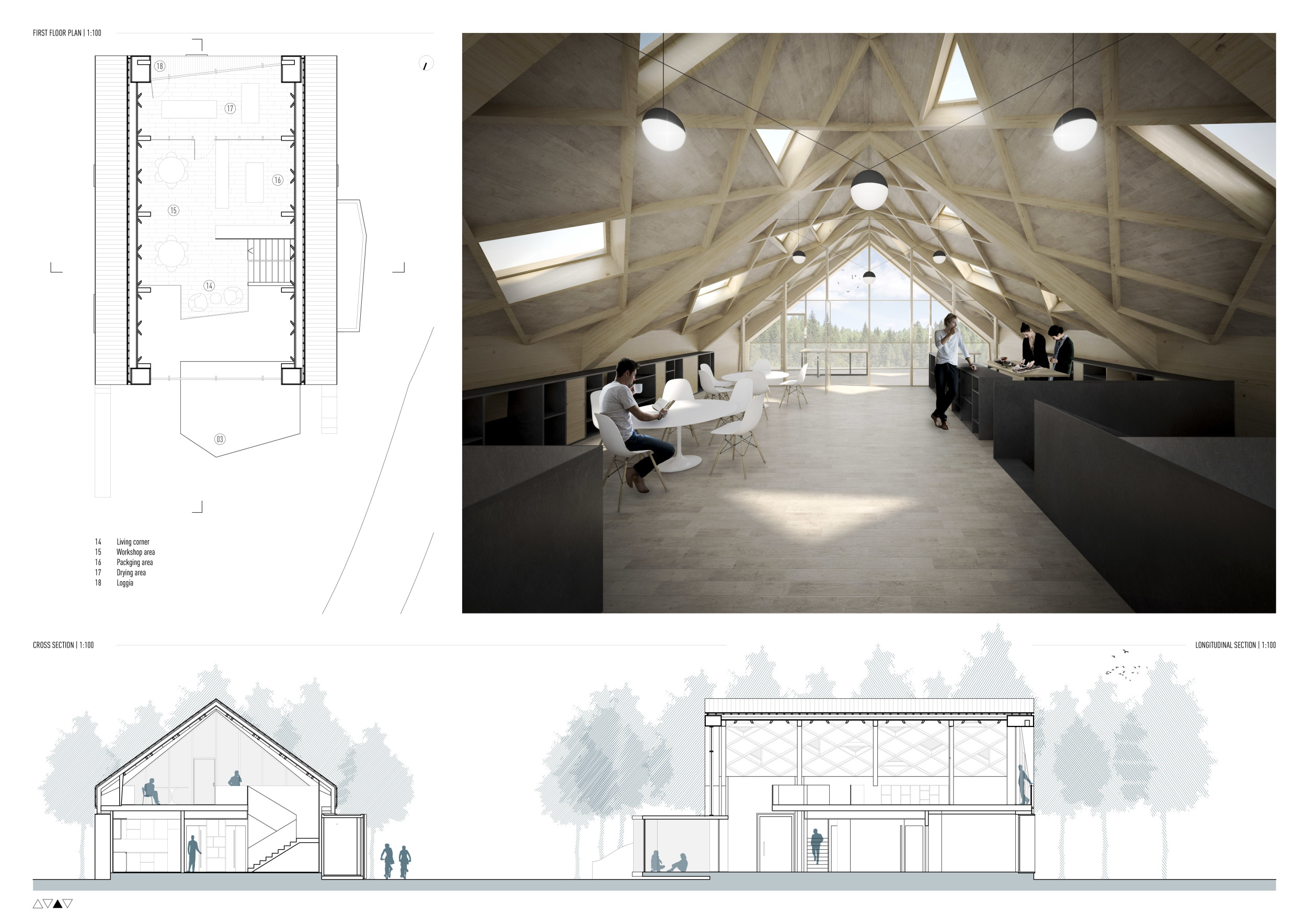 Architecture project // Charred Larch Cladding Meets X-Lam Structure in ...