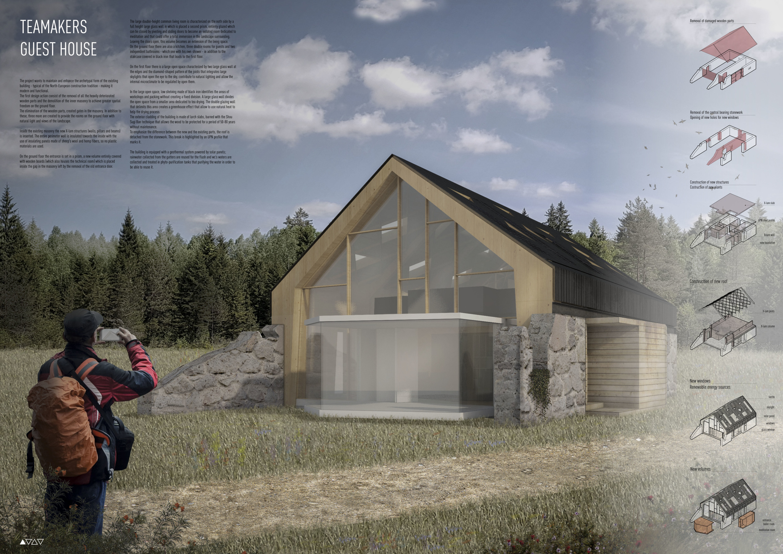 Architecture project // Charred Larch Cladding Meets X-Lam Structure in ...