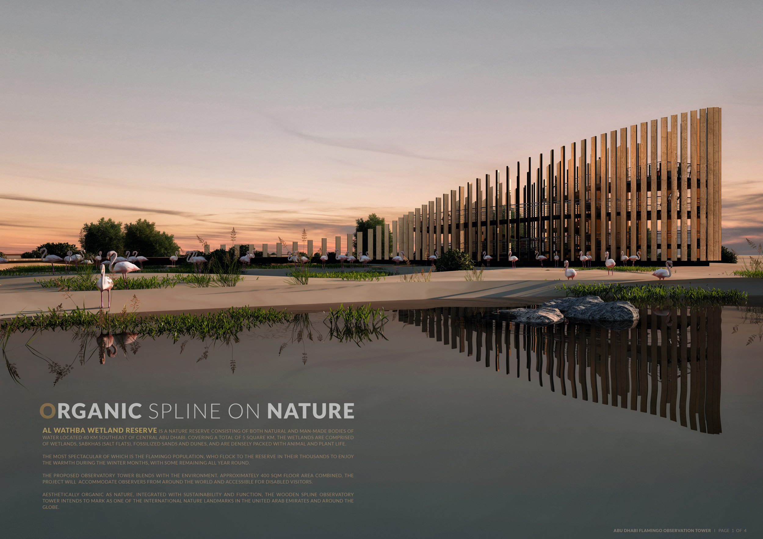 Architecture project // Fluid Spline Structure with Composite Wood and ...