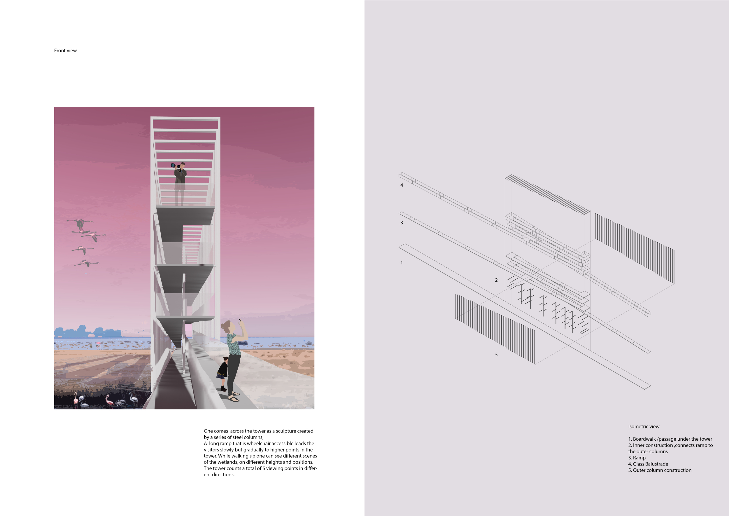 Architecture project // Elevated Views Through Slender Steel Columns ...