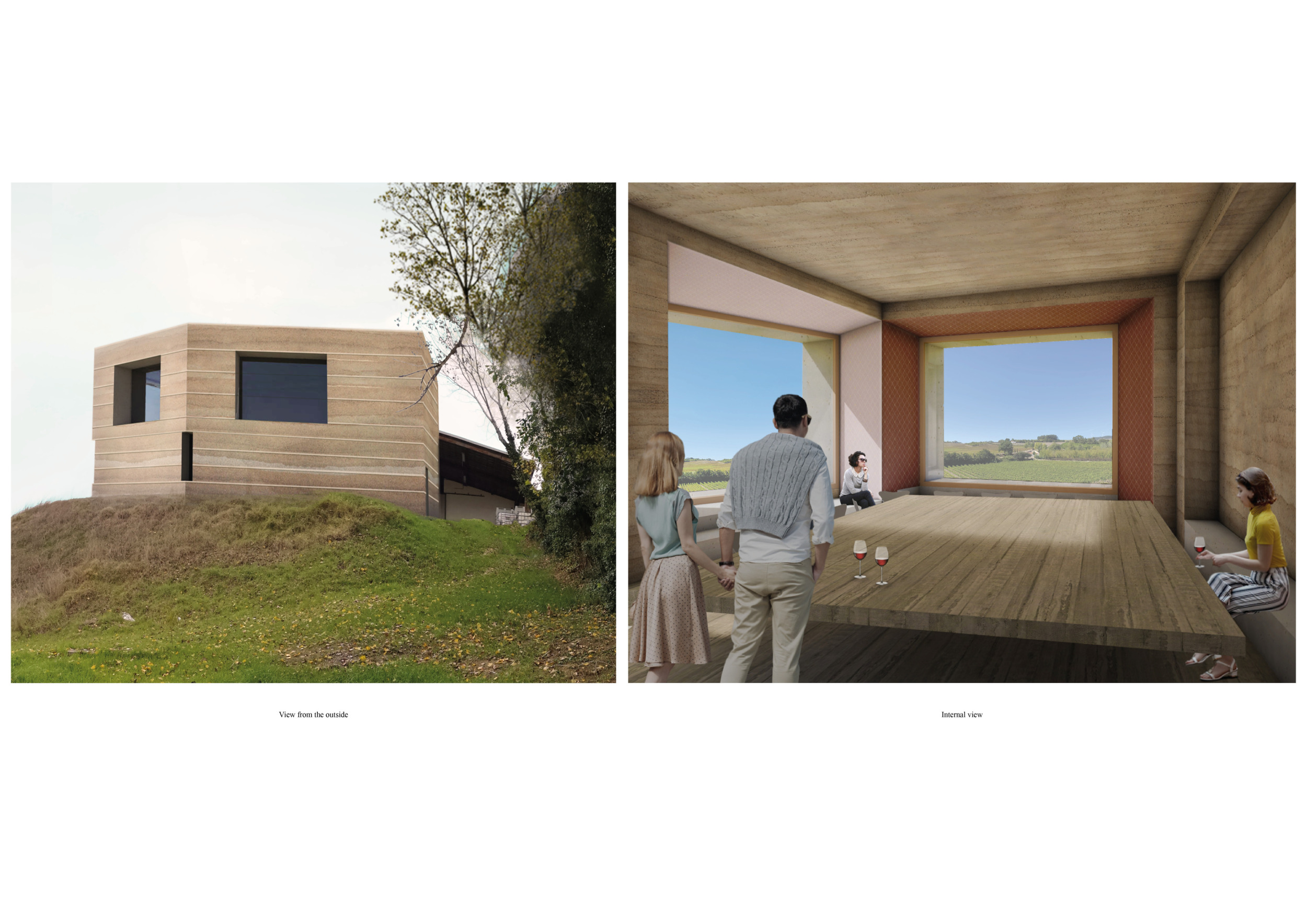 Architecture project // Cavernous Tasting Room Crafted from Rammed ...