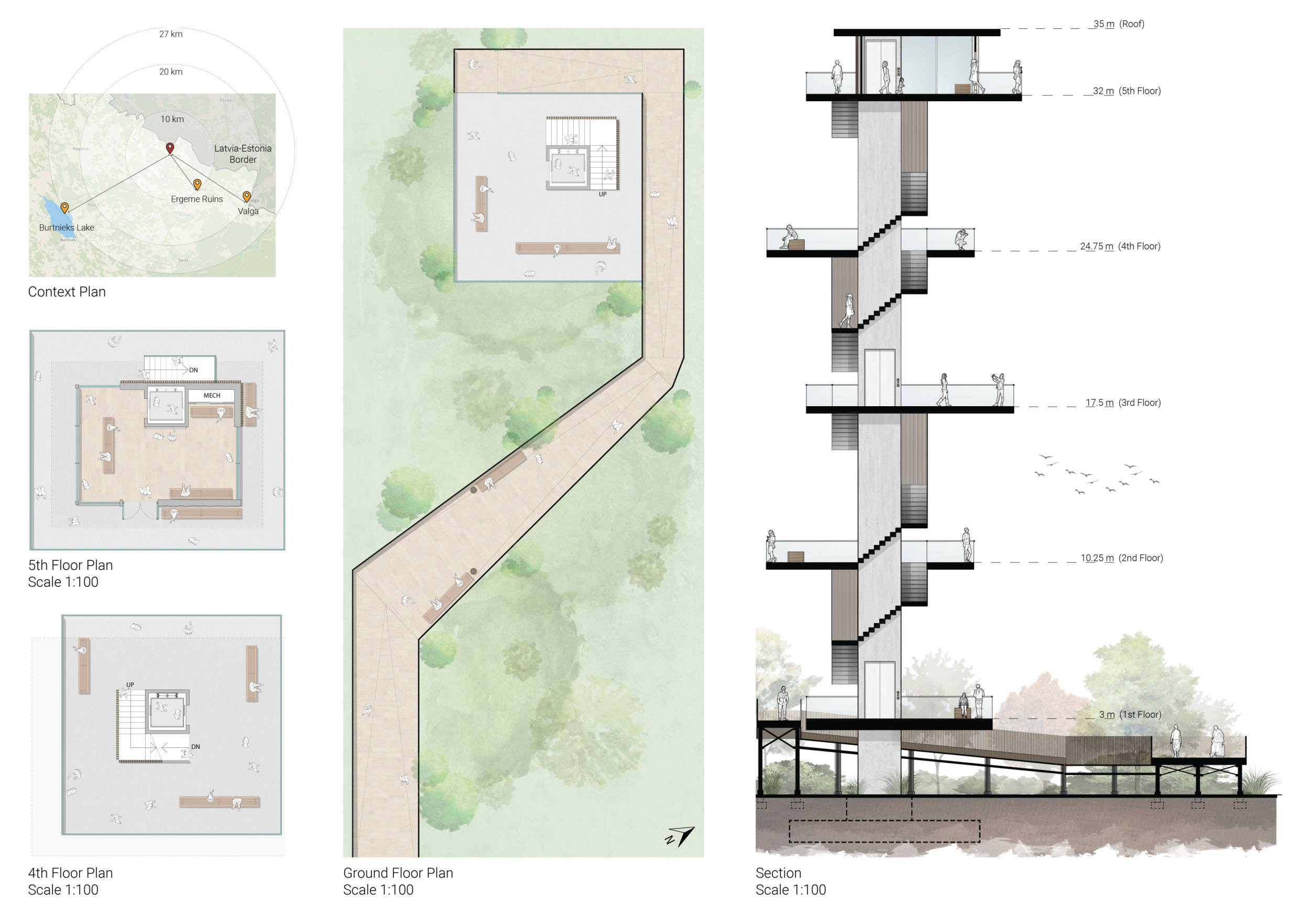 Architecture project // Shifting Steel Plates and Tactile Wooden Slats ...