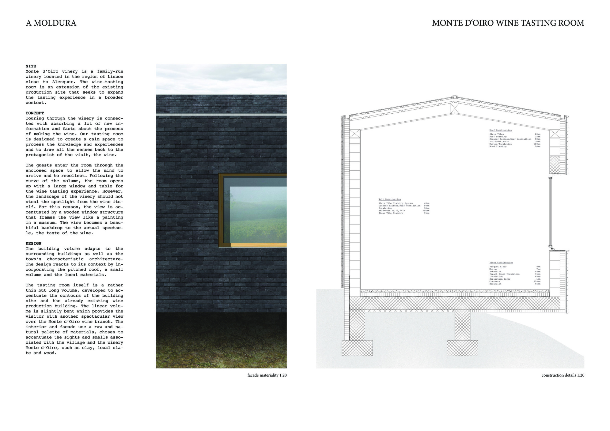 Architecture project // Framed Views Through Curved Slate Design in a ...