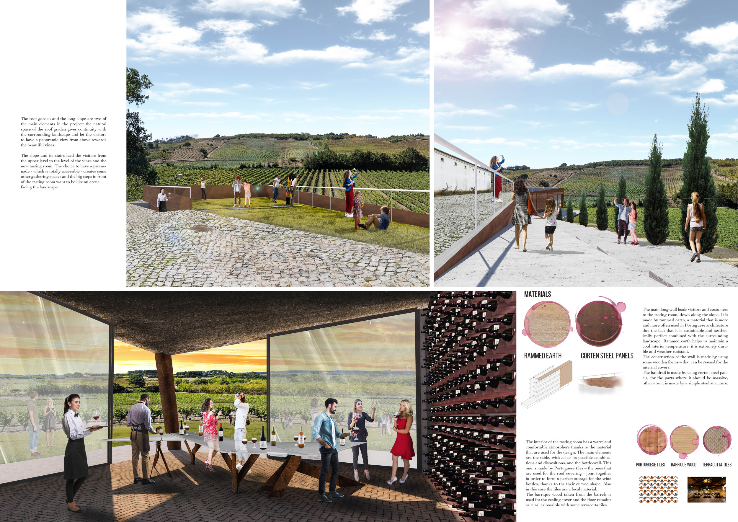 Architecture project // Rammed Earth Structure with Corten Steel ...