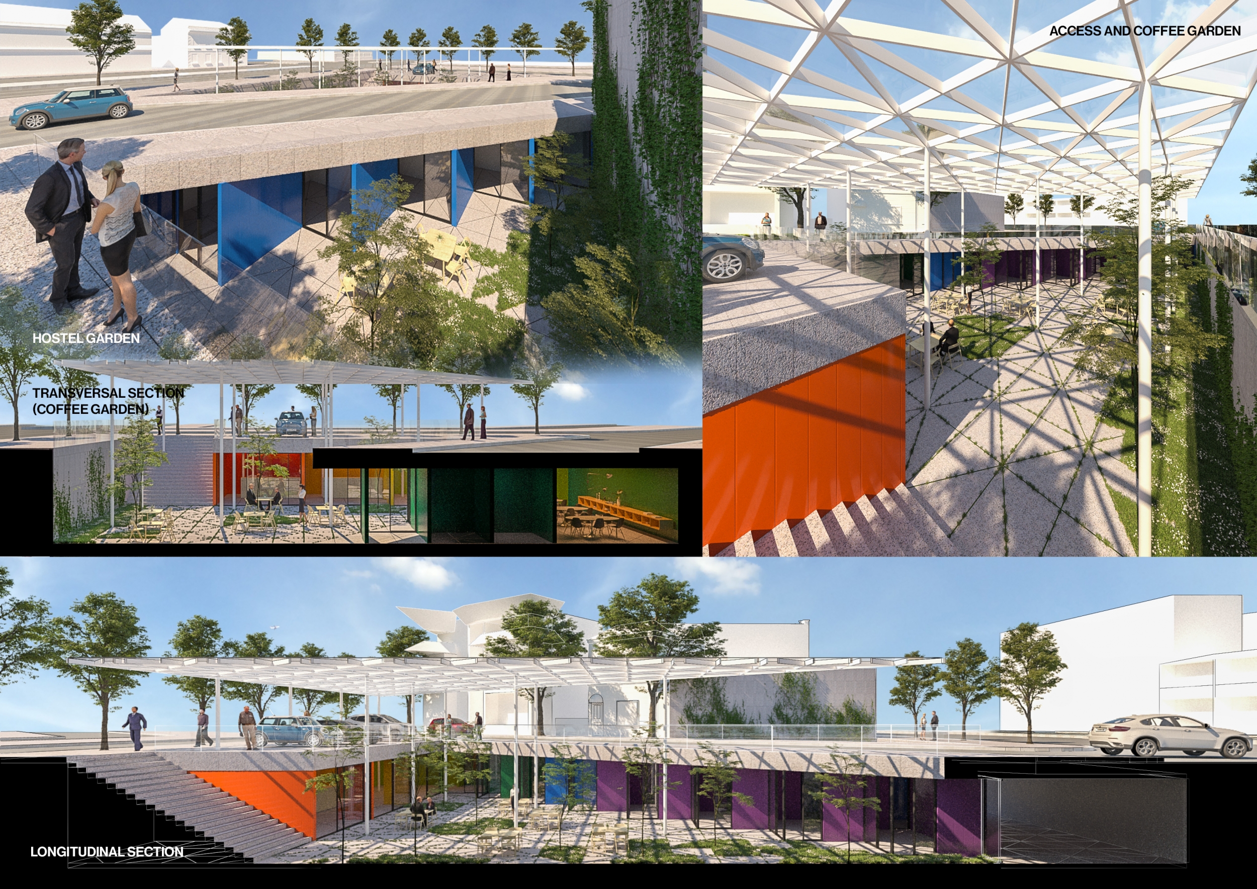 Architecture project // Lattice Steel Framework and Vibrant Color ...