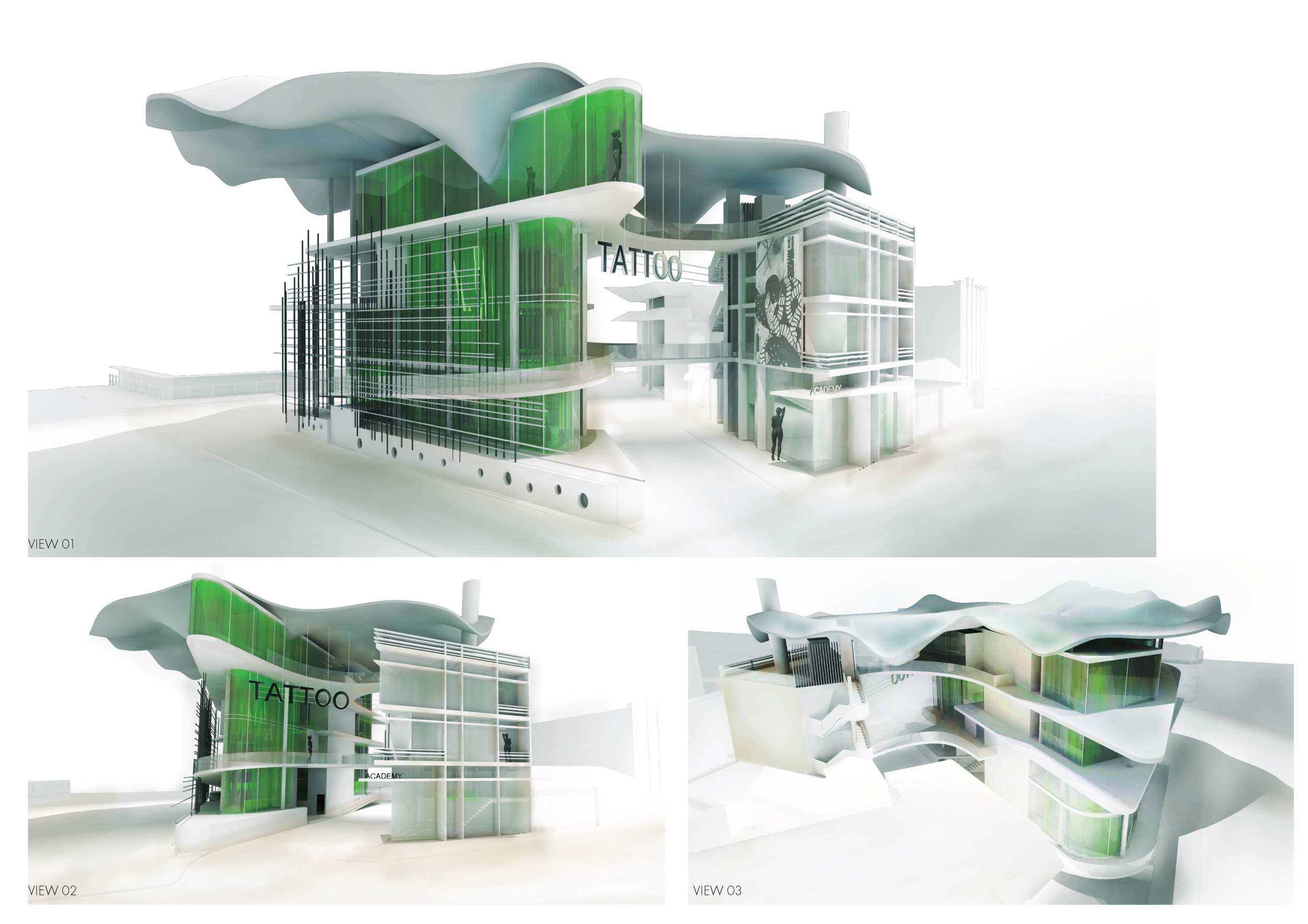 Architecture project // Light Shaft Structure Crafted with Glass and ...