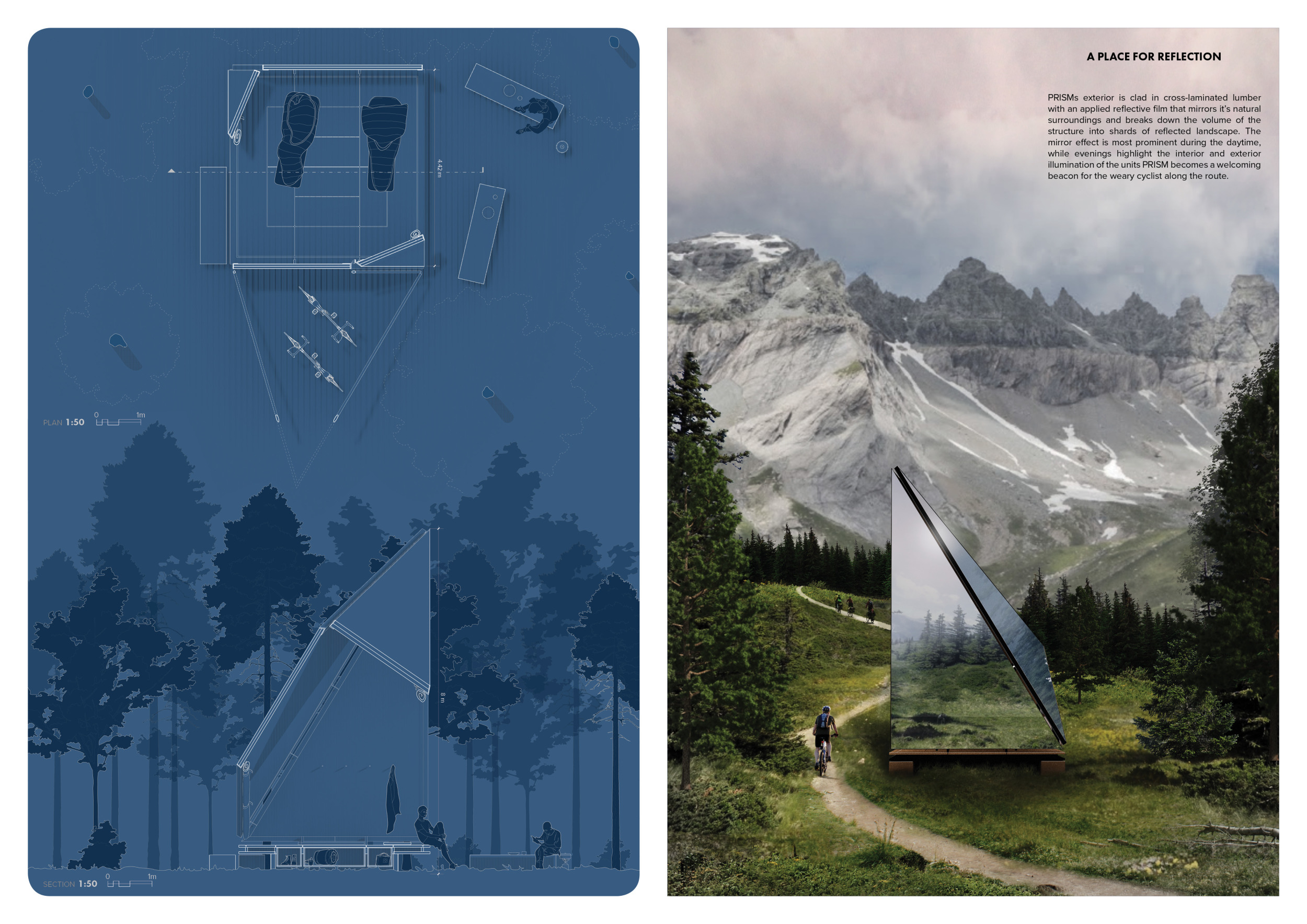 Architecture project // Reflective Film and Cross-Laminated Shelter for ...