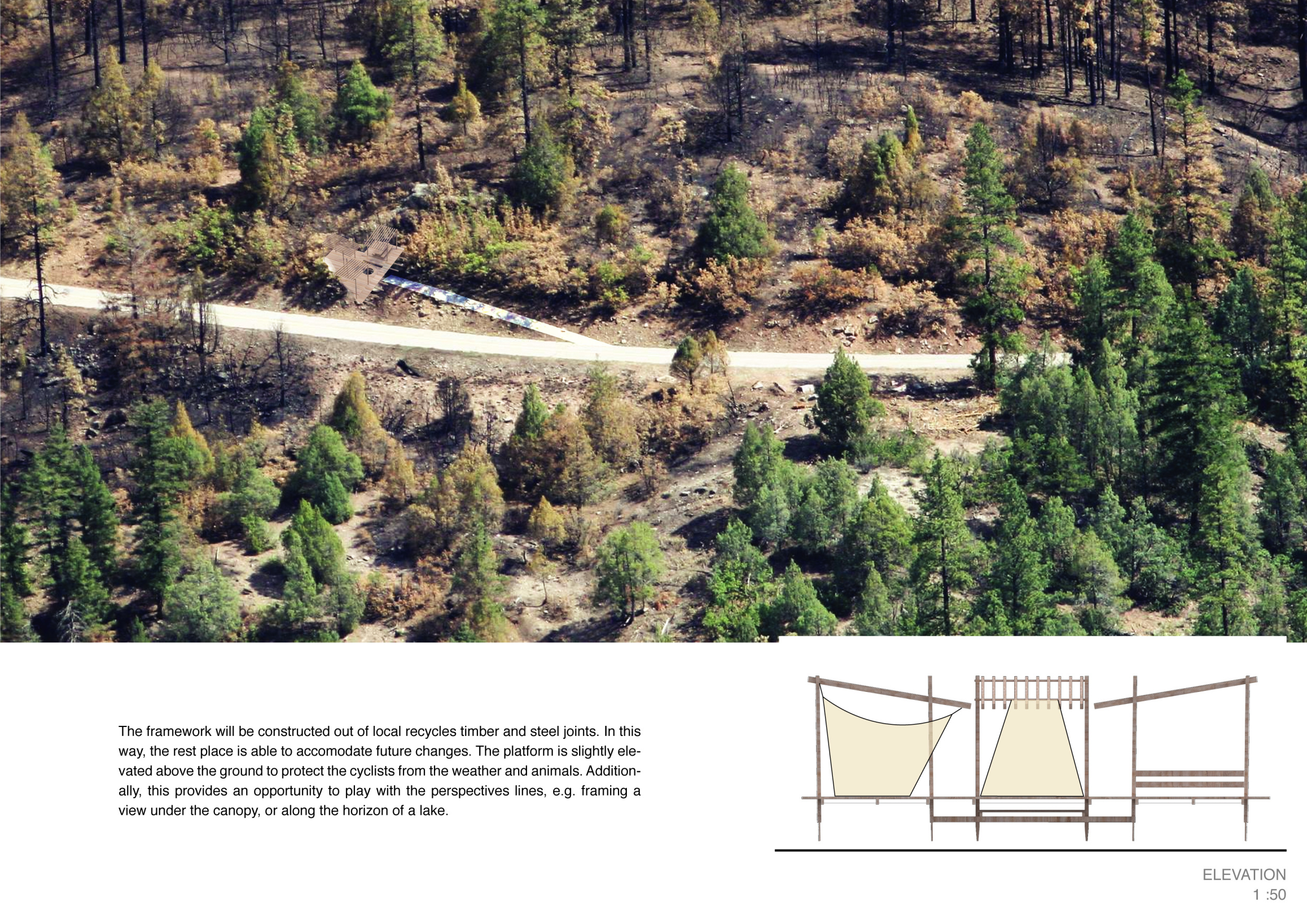 Architecture project // Canvas Enclosure and Recycled Timber Frame in a ...