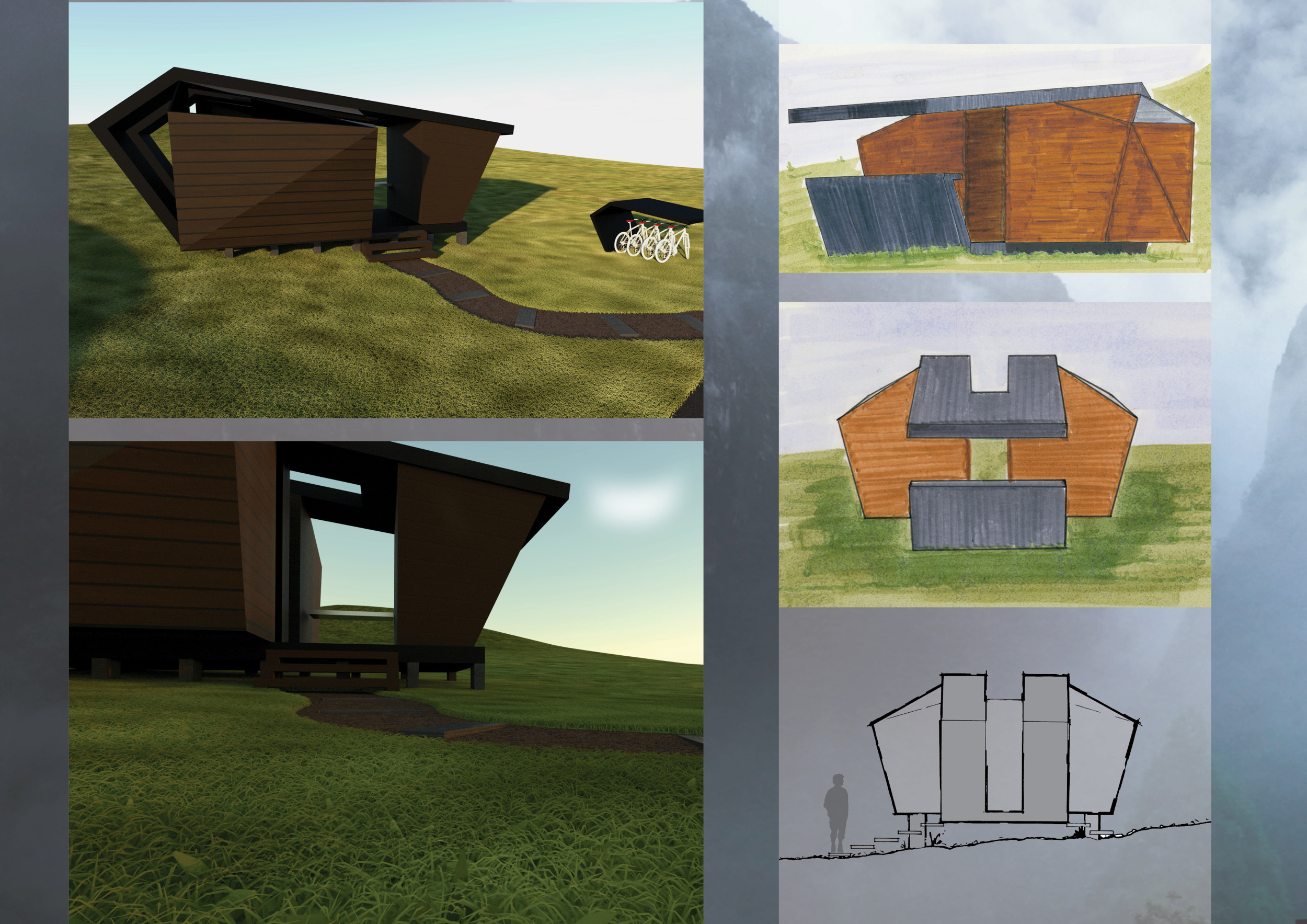 Architecture project // Geode-Inspired Cabins Utilizing Locally-Sourced ...
