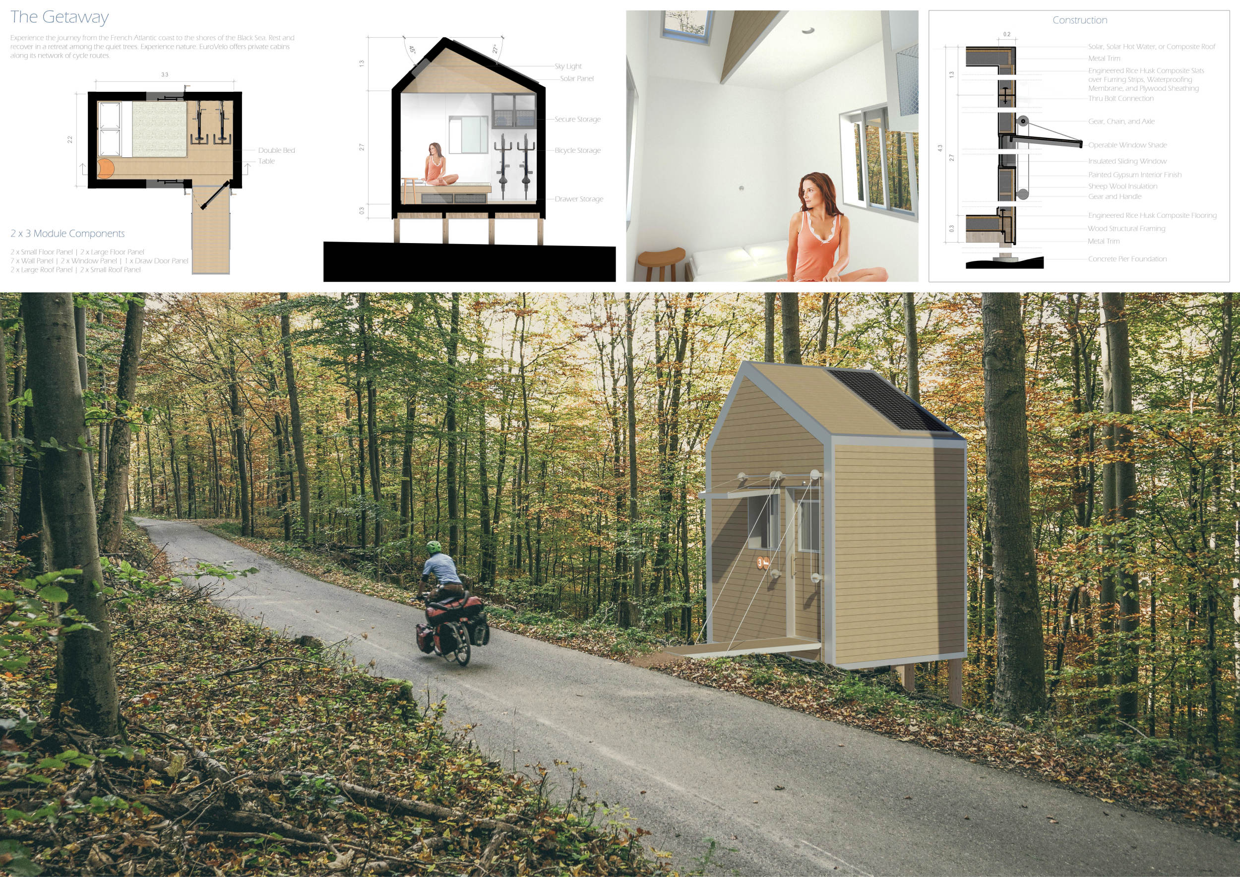 Architecture project // Rice Husk Cabins with Communal Spaces Along ...
