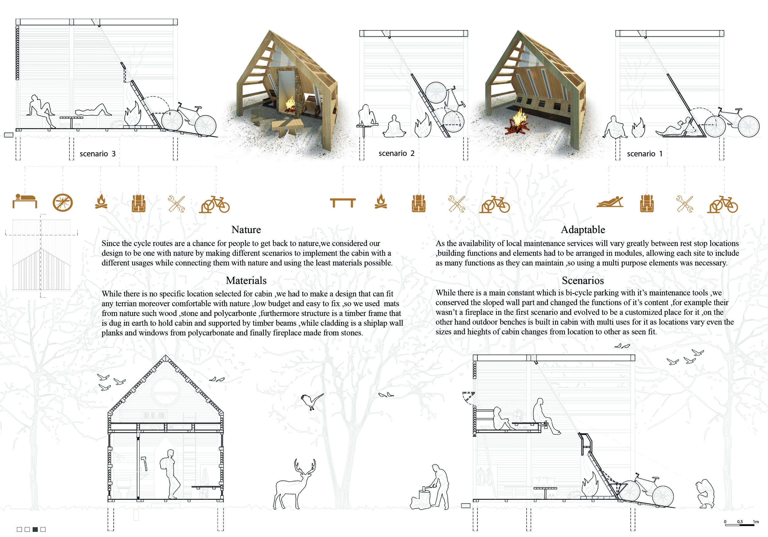 Architecture project // Polycarbonate Windows and Wood Structure ...