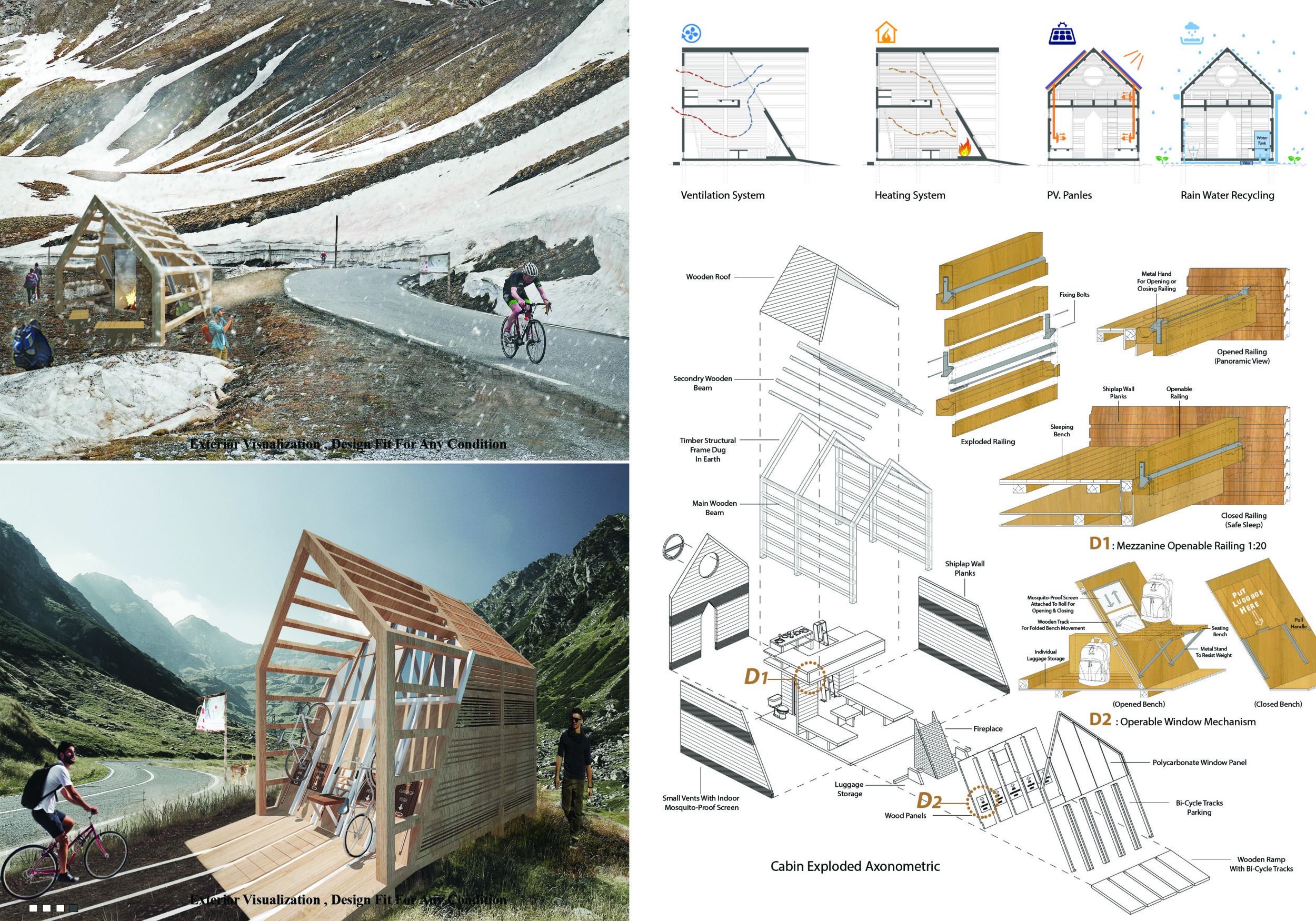 Architecture project // Polycarbonate Windows and Wood Structure ...