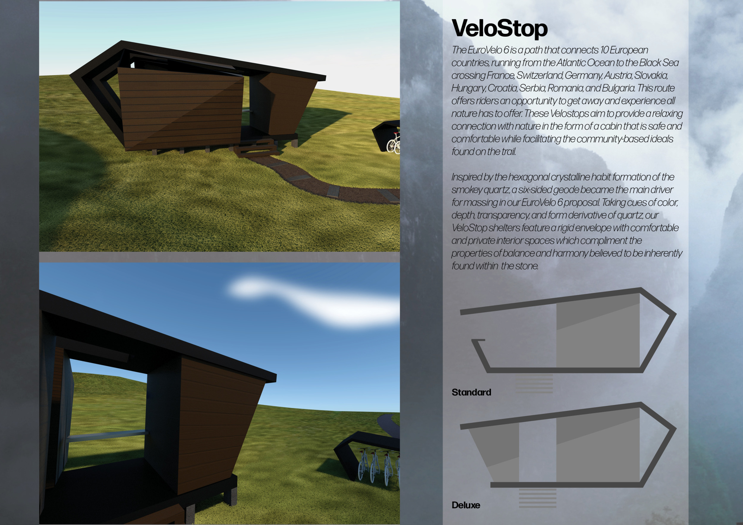 Architecture project // Geode-Inspired Cabins Utilizing Locally-Sourced ...