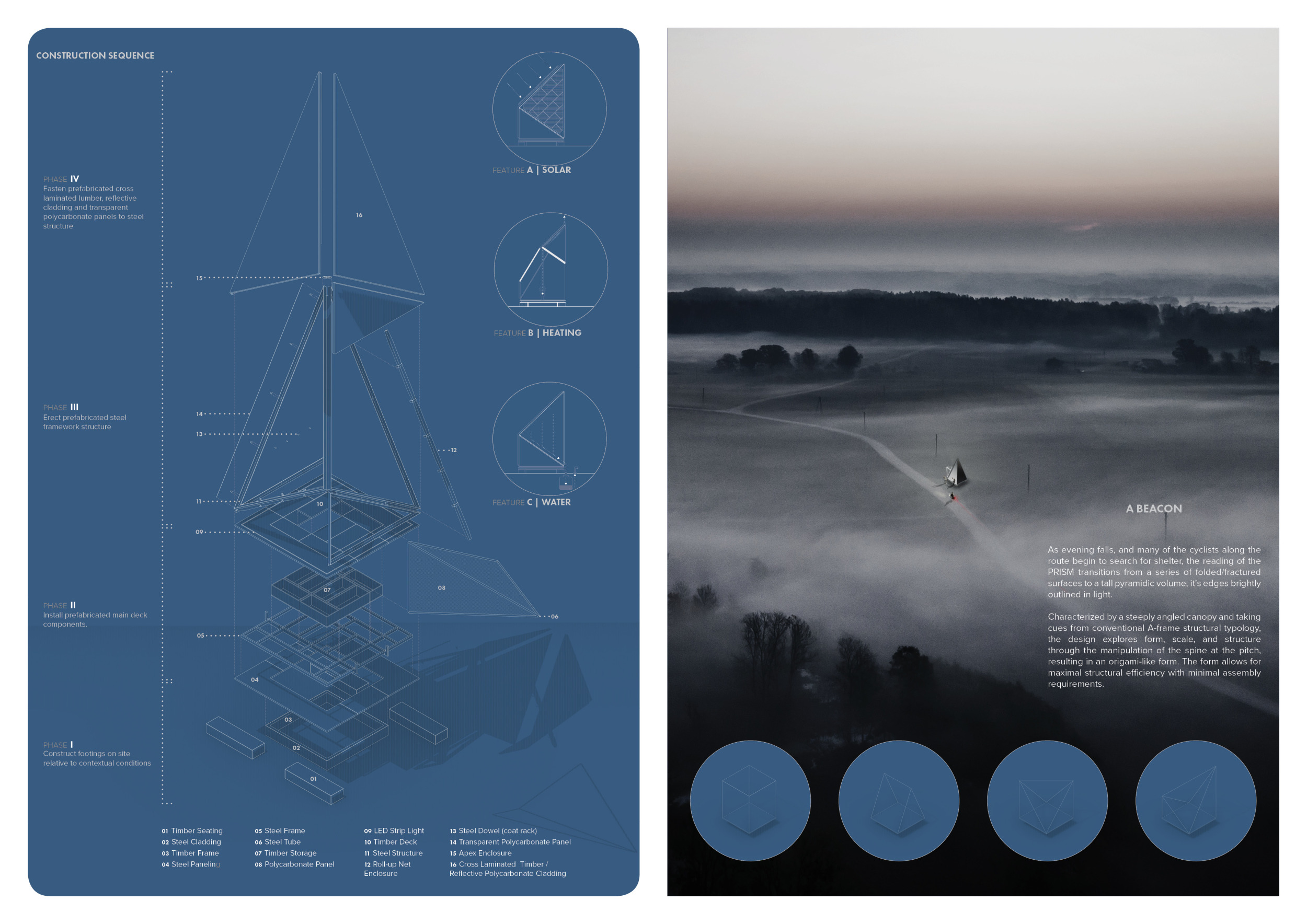 Architecture project // Reflective Film and Cross-Laminated Shelter for ...
