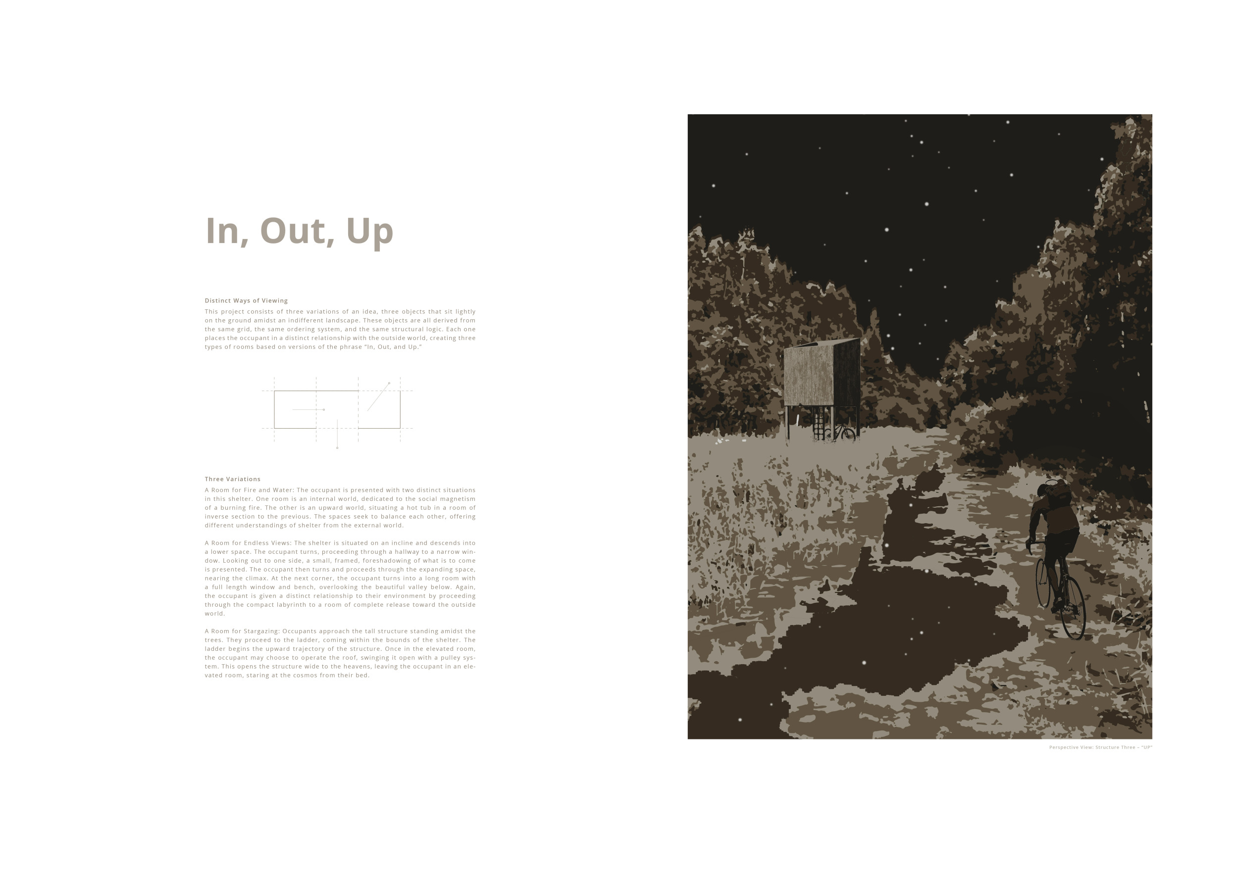 Architecture project // Operable Roofs and Cozy Fires in Intimate Shelters