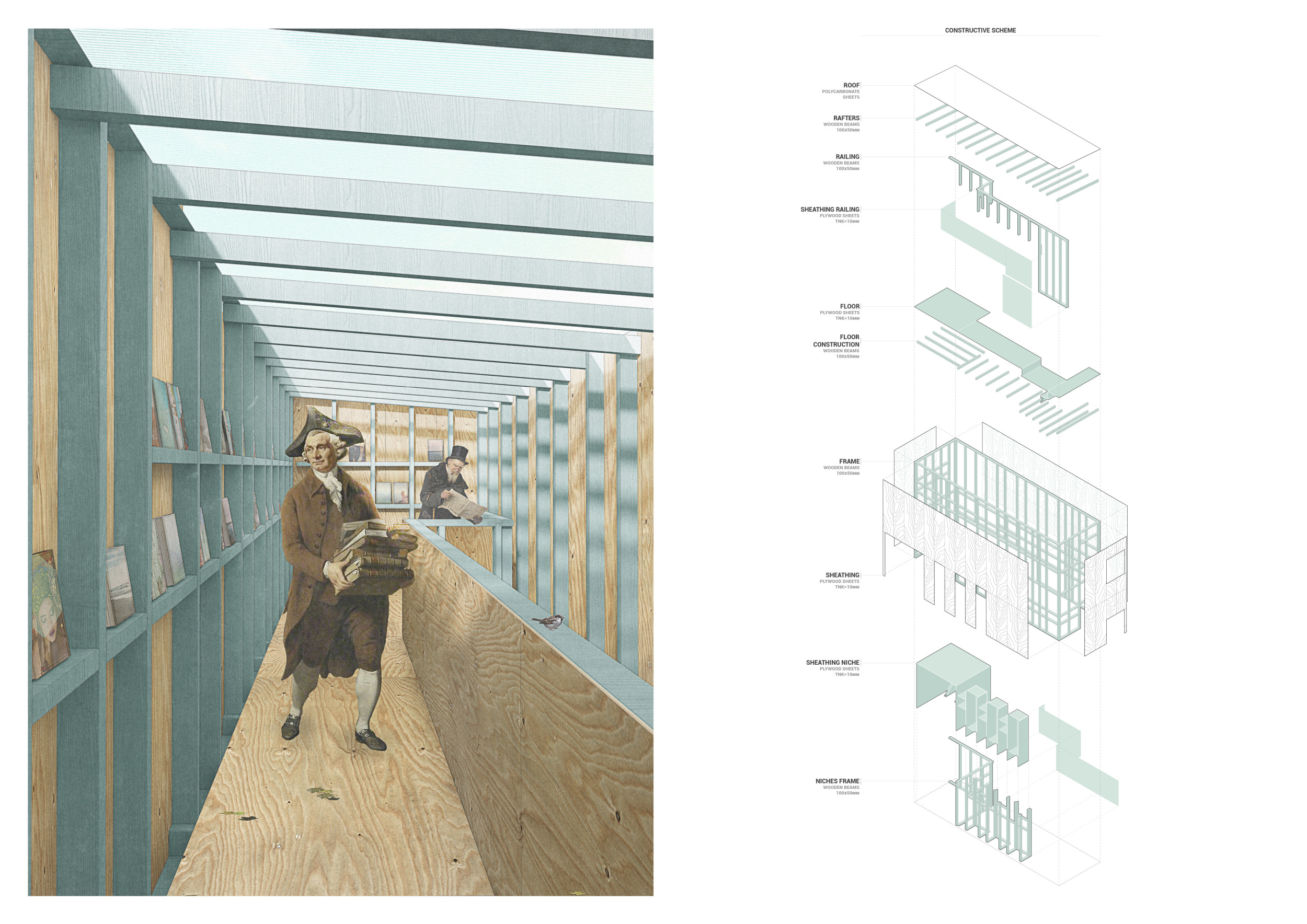 Architecture project // Plywood Structure with Polycarbonate Roof ...