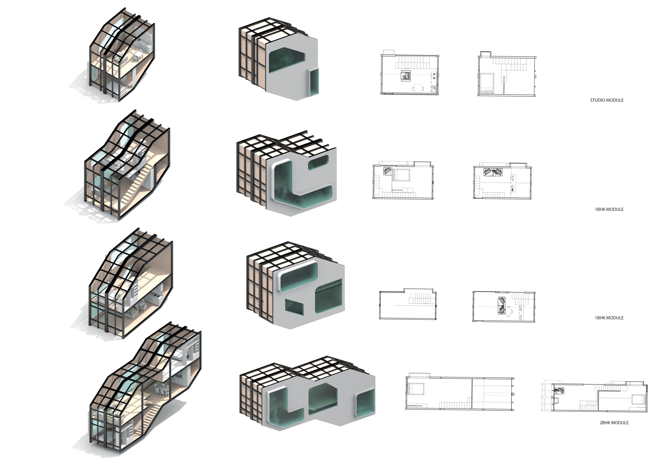 Architecture project // Modular Housing Above Sunken Tracks with ...