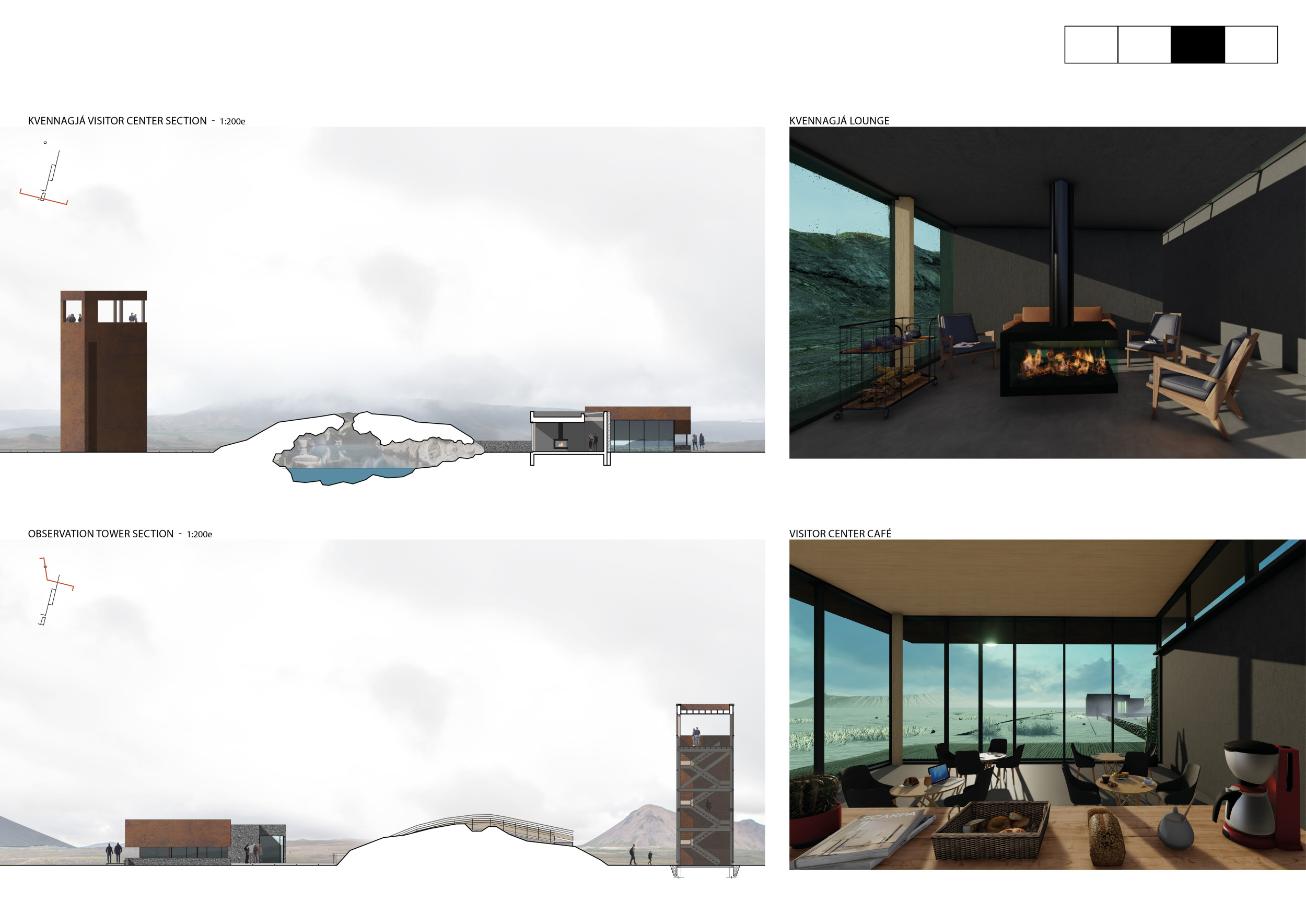 Architecture project // Corten and Natural Forms in a Visitor Center ...